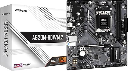 ASRock A620M-HDV/M.2 Supports AMD Socket AM5 Ryzen 7000 Series Processors : Amazon.ca: Electronics