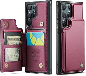 Amazon.com: Vinich for Samsung Galaxy S22 Ultra Case with Card Holder, for Samsung S22 Ultra ...