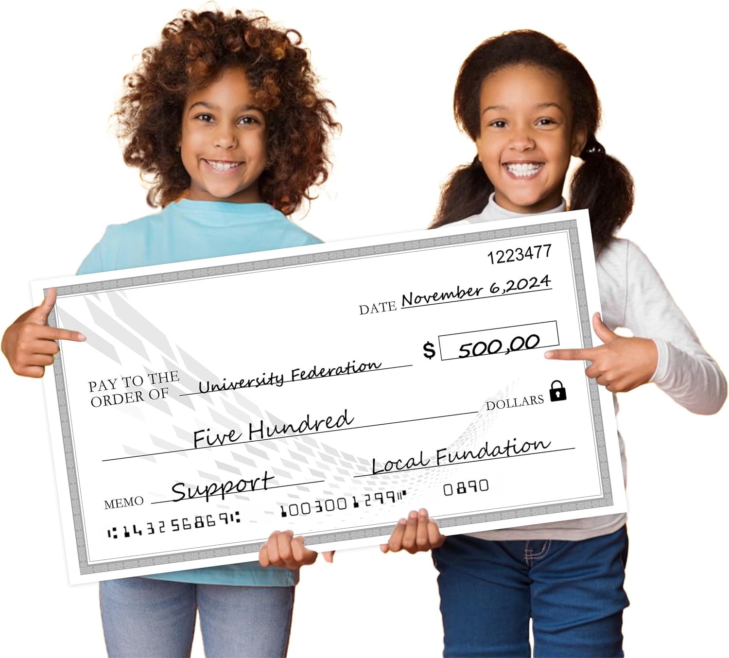 Amazon.com : Reusable Big Checks 30" x 16" - Giant Blank Check ...