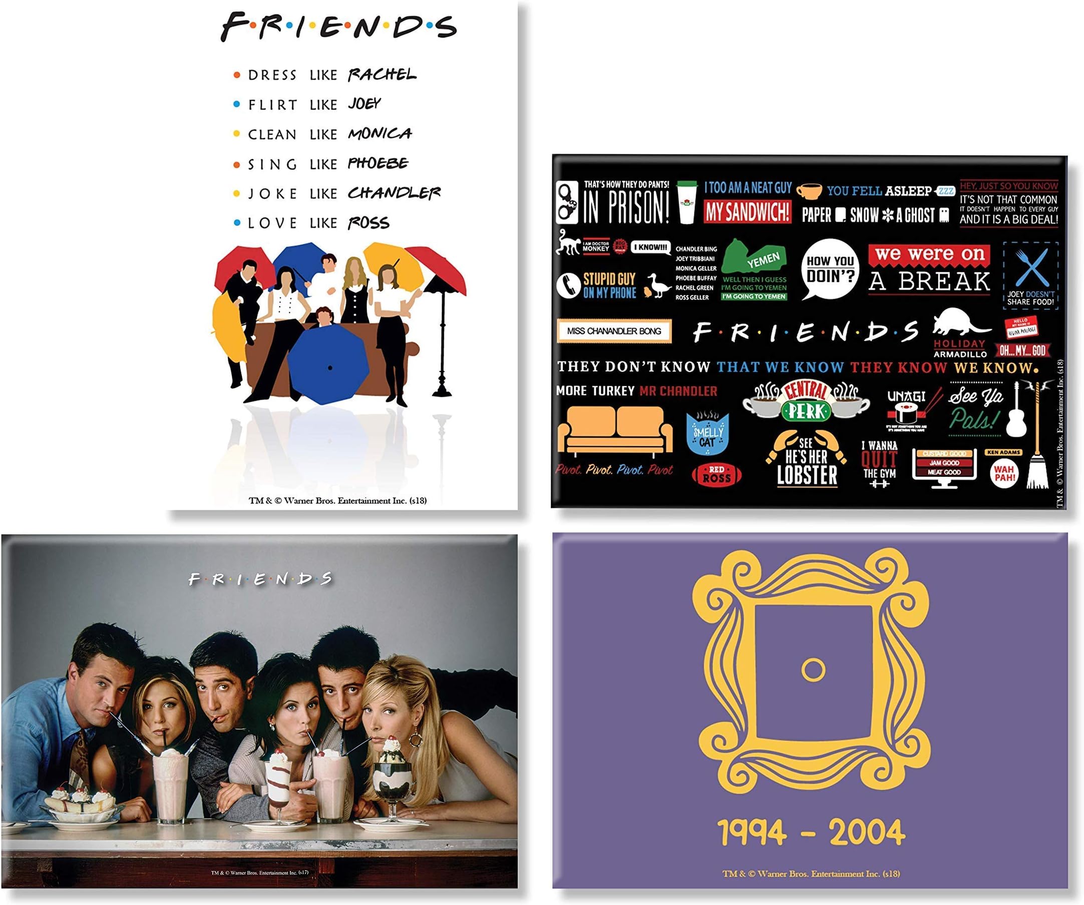 Buy Friends Tv Show Fridge Magnets - All 6 Characters- (Pack of 6 ...