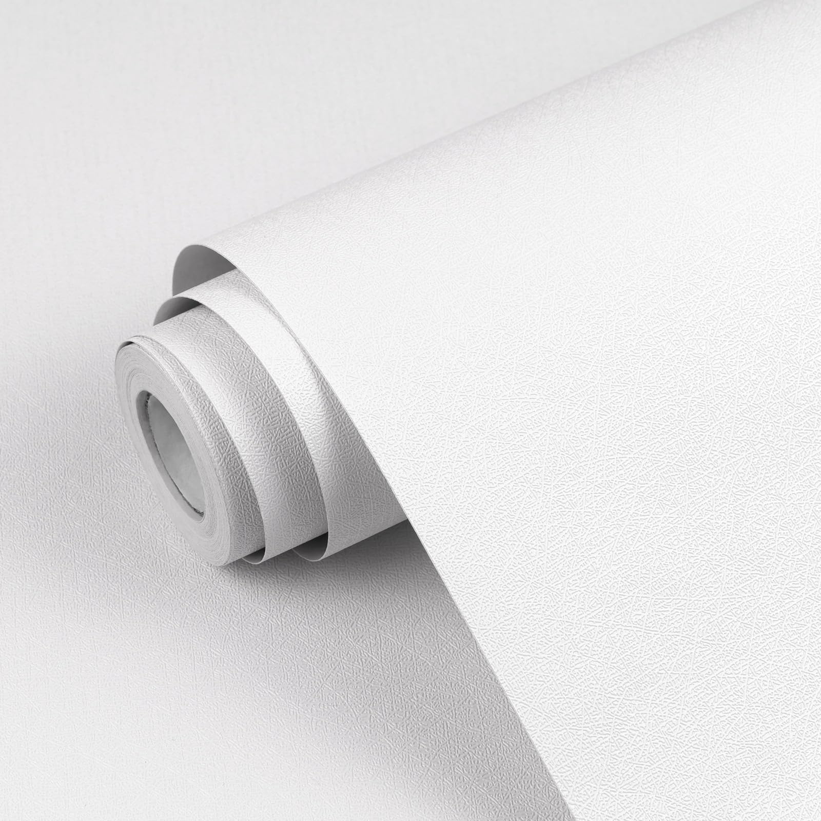 Qianglive White Contact Paper Solid White Peel and Stick Wallpaper 17.3 ...