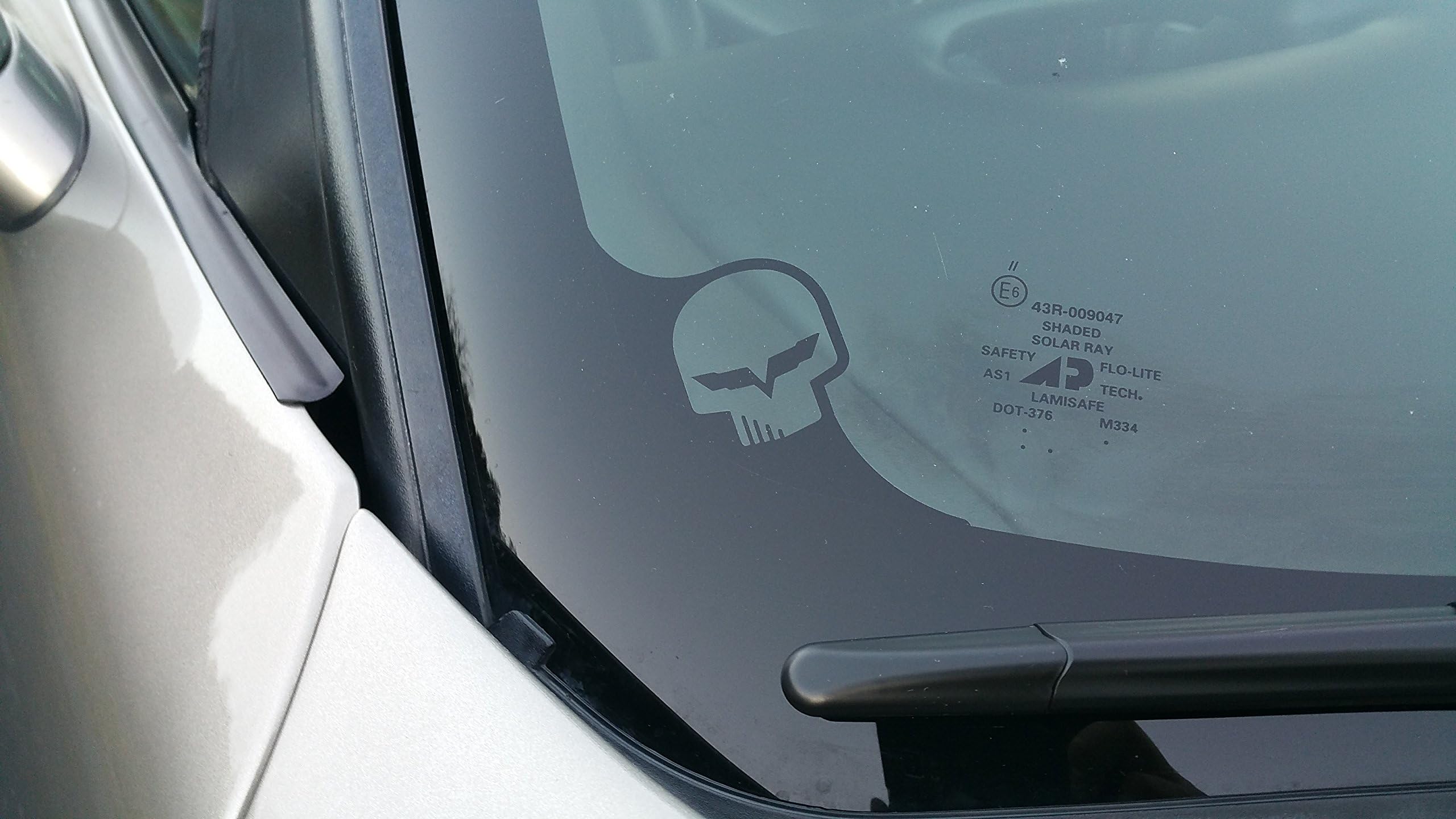 Amazon.com - C5 C6 Jake Skull Corner Window Decal Accent Stickers Fits ...