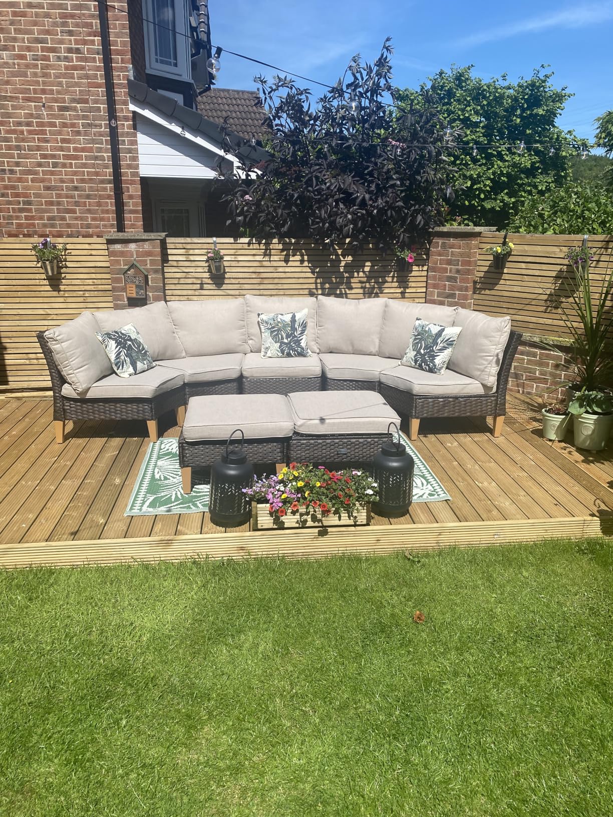 MFSTUDIO Garden Sofa Rattan Furniture Set, Updated Ribs, 20% Thicker ...