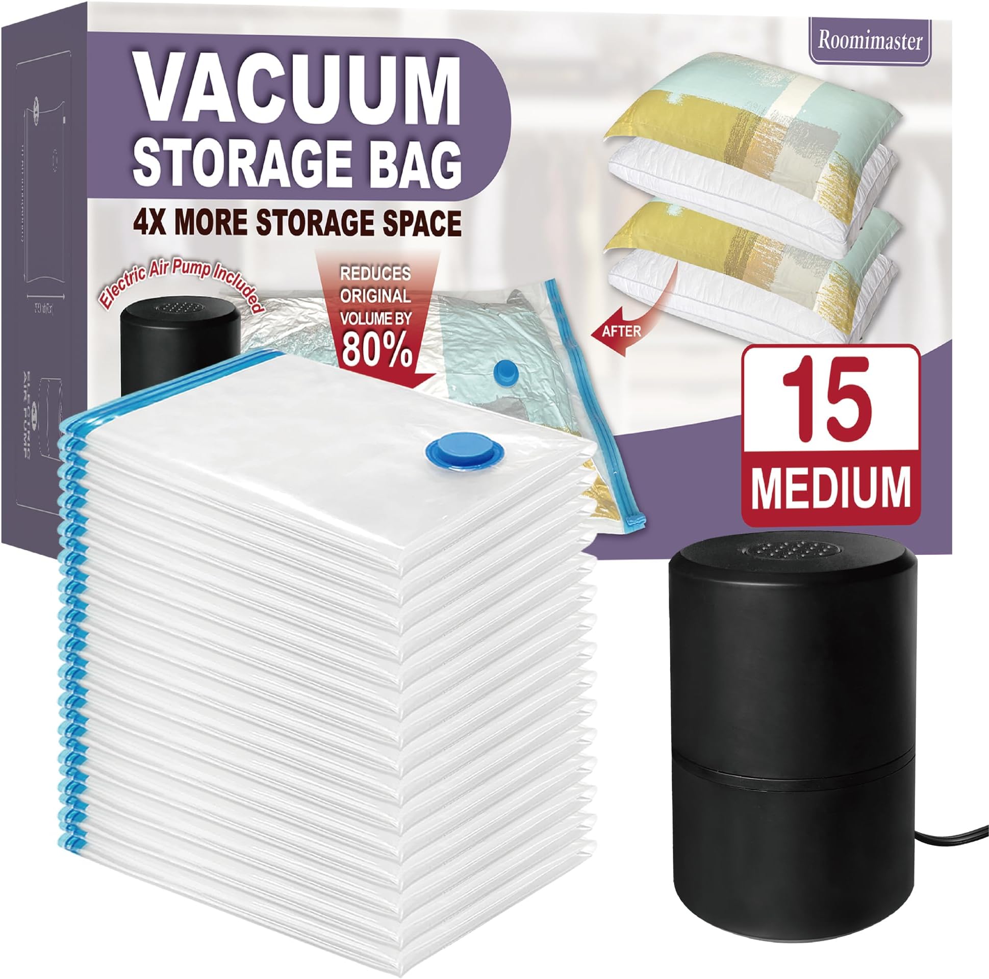 Amazon.com: Vacuum Storage Bags, 10 Medium Space Saver Vacuum Seal ...