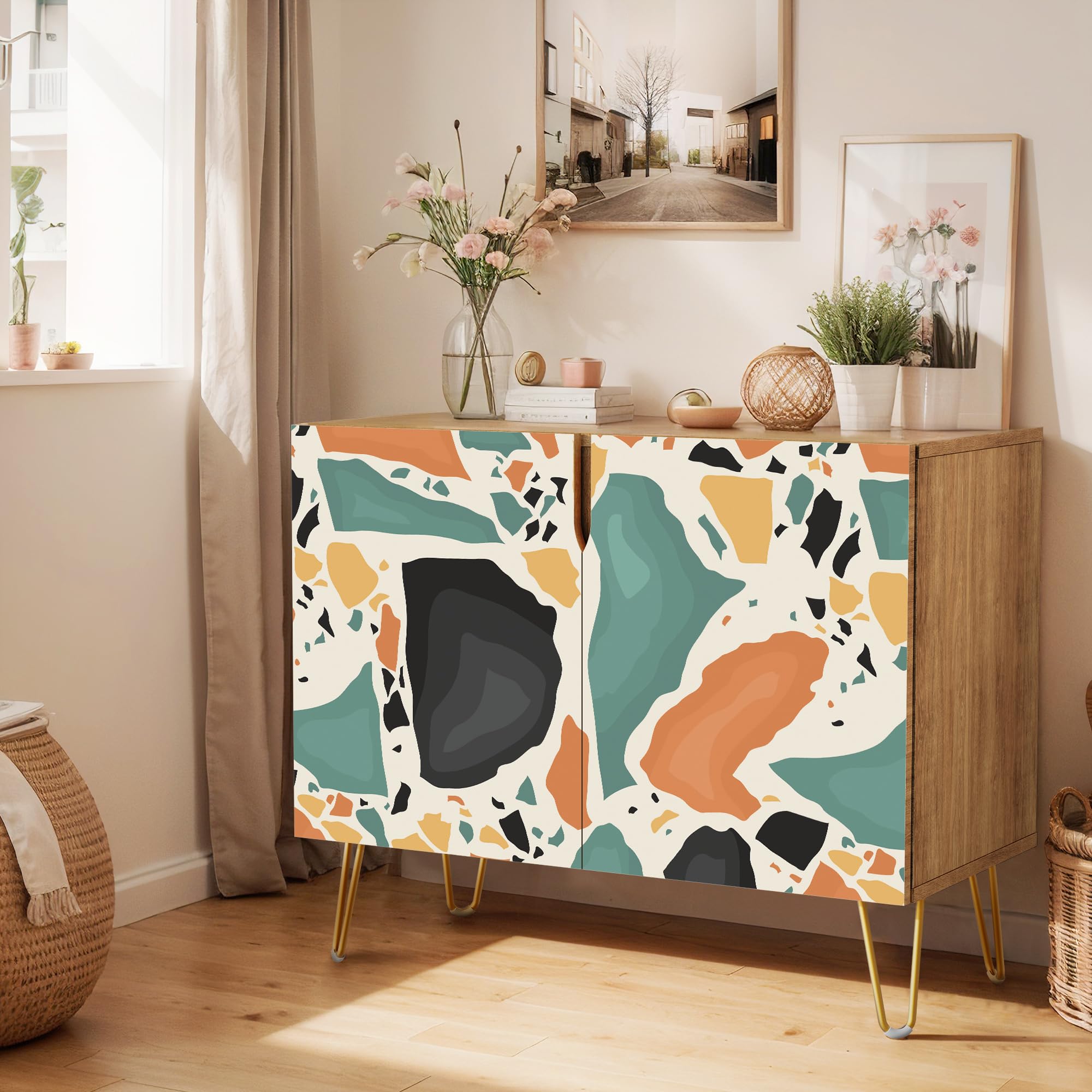 Amazon.com - SIGNWIN Sideboard Buffet Cabinet, Kitchen Storage Cabinet ...
