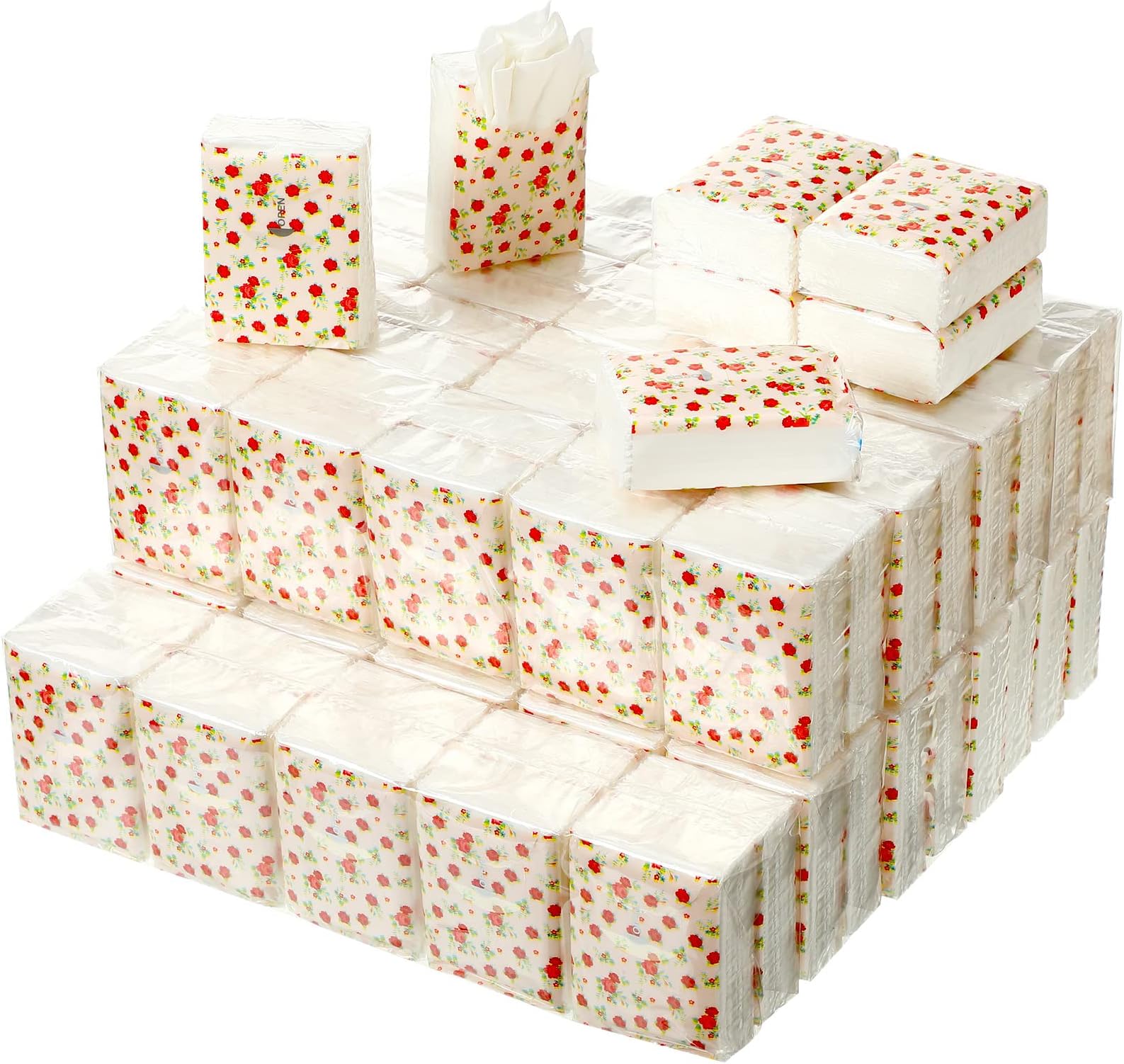 Amazon.com: Outus 100 Pack 800 Sheets Small Travel Tissue Pocket Tissue ...