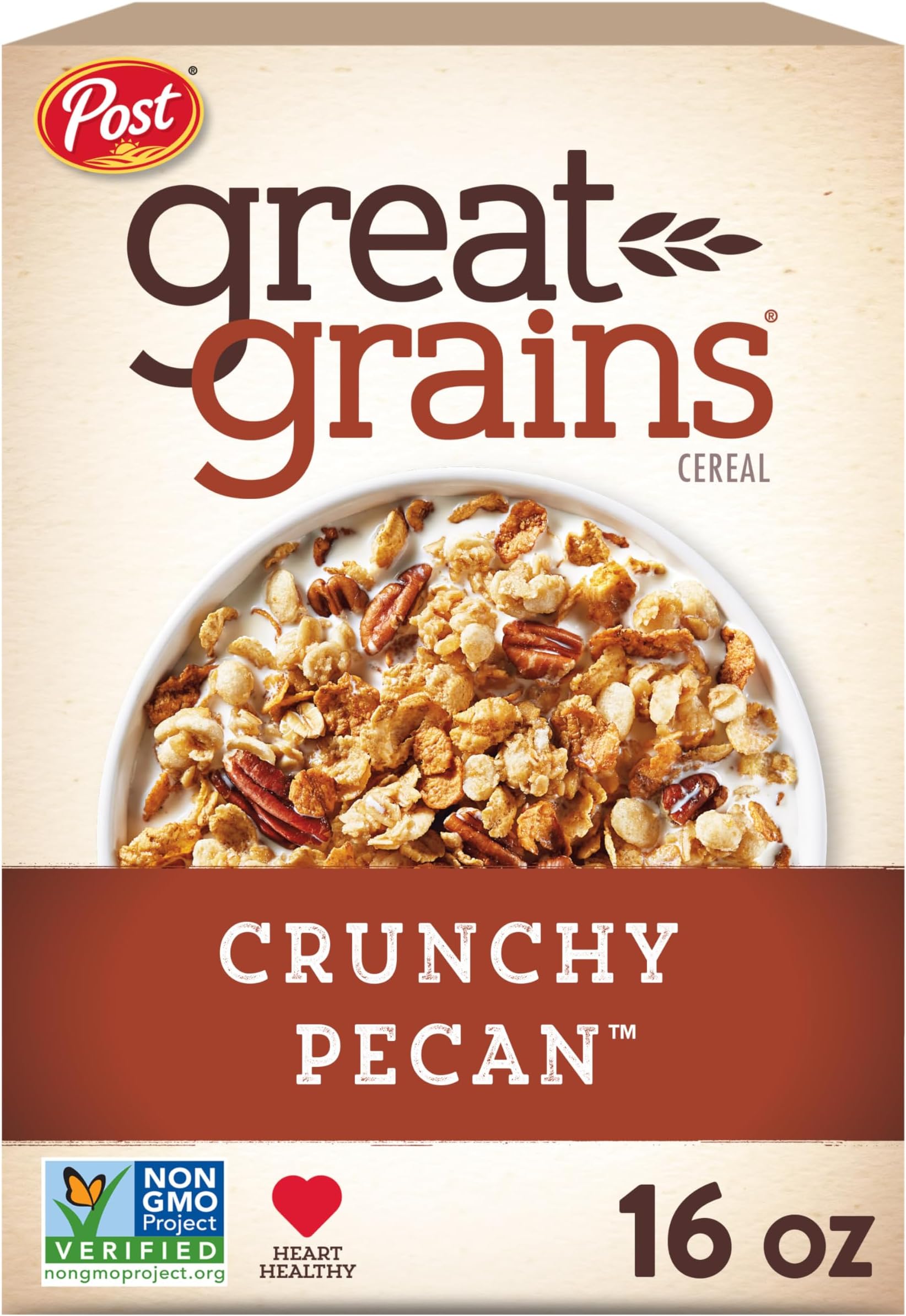 Amazon.com: Post Great Grains Crunchy Pecans Whole Grain Cereal 16 oz. Box