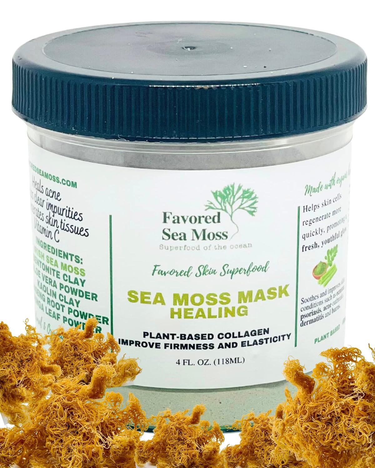 Amazon.com: Favored Sea Moss Clay Face Mask Bentonite Clay Detox Facial ...