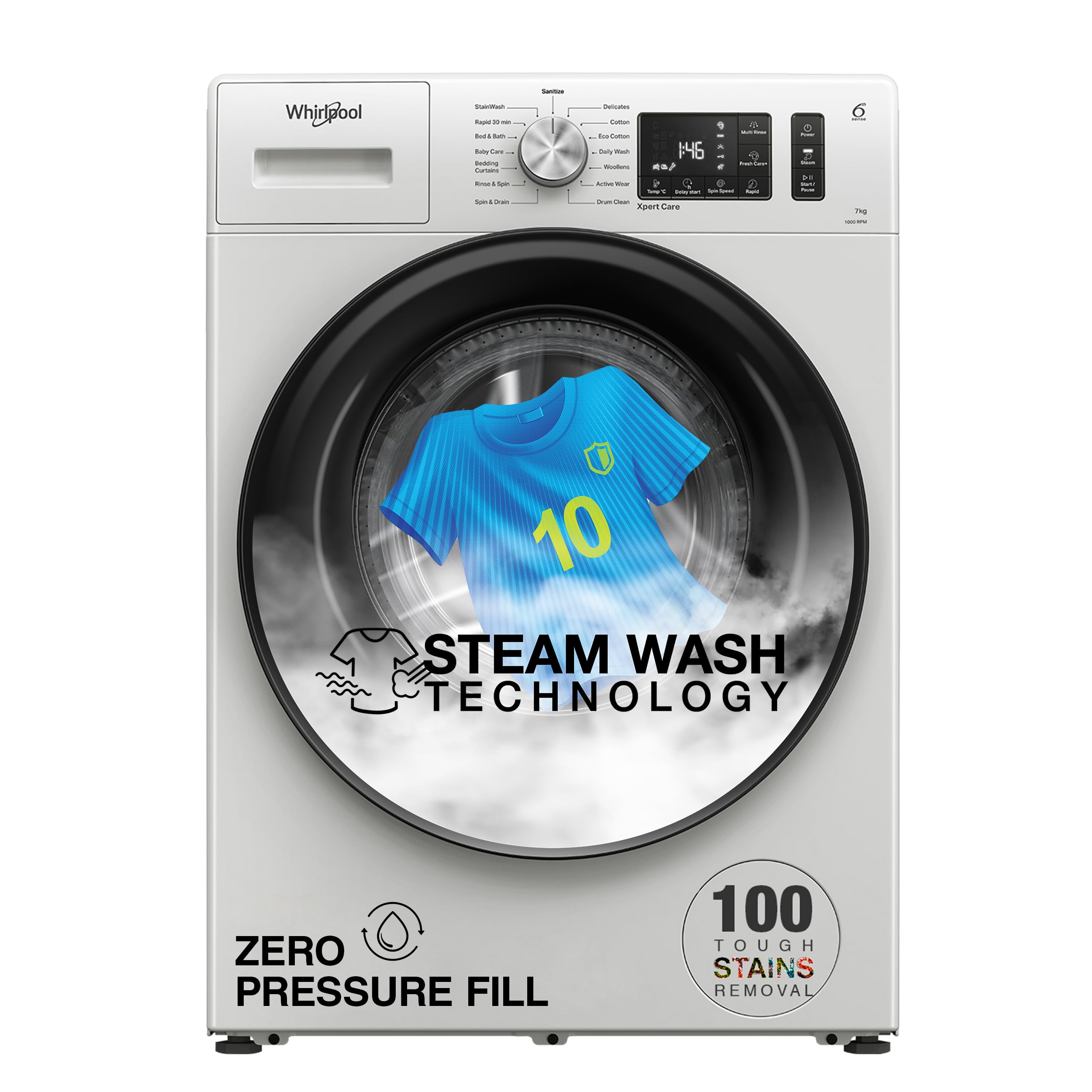 Whirlpool 7 Kg 5 Star Inverter Front Load Fully Automatic Washing ...