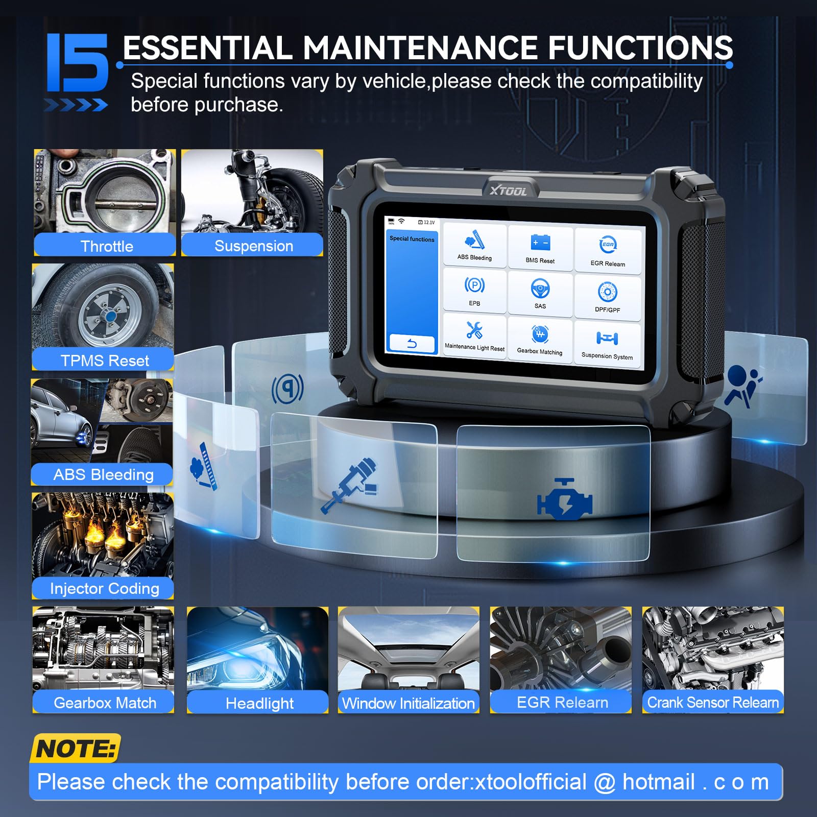 Snapklik.com : OBD2 Scanner Diagnostic Tool XTOOL D6: All System ...
