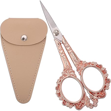 Amazon.com: HITOPTY Sewing Scissors Embroidery Scissors, 4.5in Rose ...