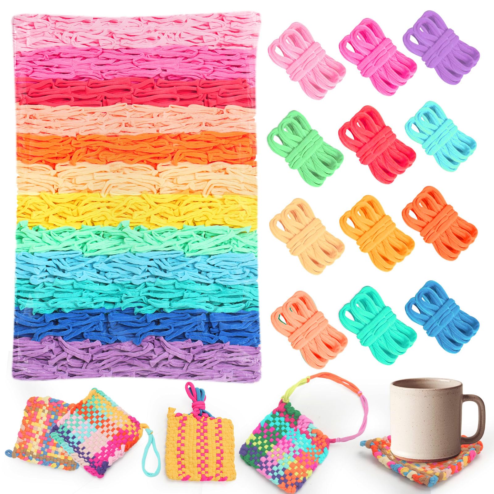 Colorful Craft Loops 1000 PCS Colorful Weaving Loom Loops Kit - Fun DIY ...