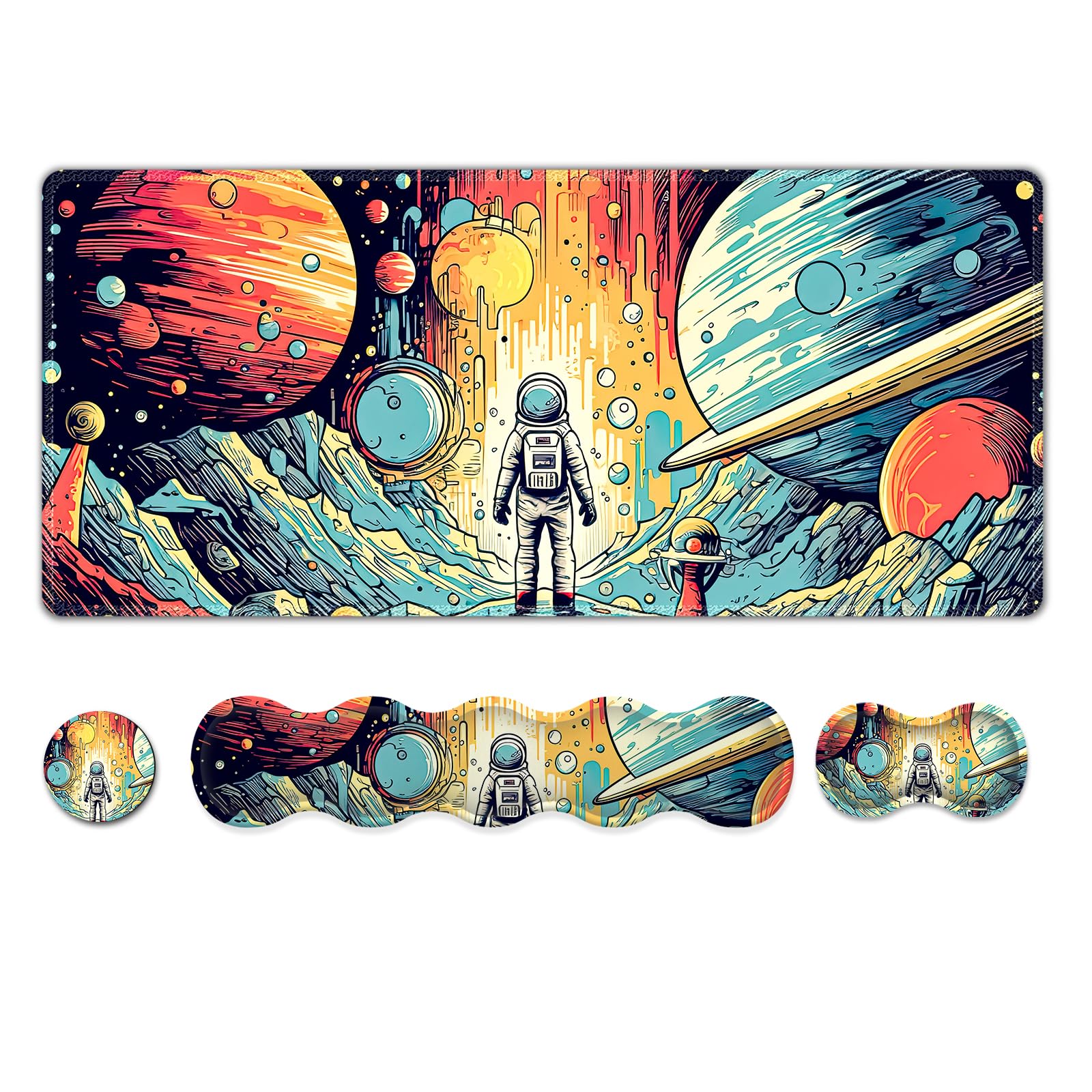 Amazon.com : AIMSA Desk Mat Set, Mouse Pad with Wrist Rest + Keyboard ...