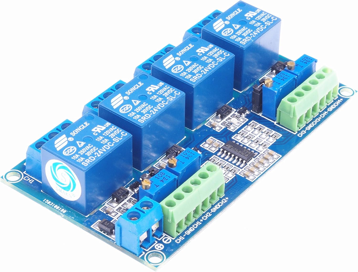 SMAKN DC 24V 4-Channel Voltage Comparator Professional LM393 Comparator ...