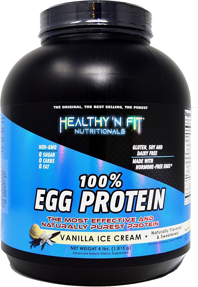 Amazon.com: Healthy 'N Fit 100% Egg Protein- Vanilla (4lb): 100% Egg ...