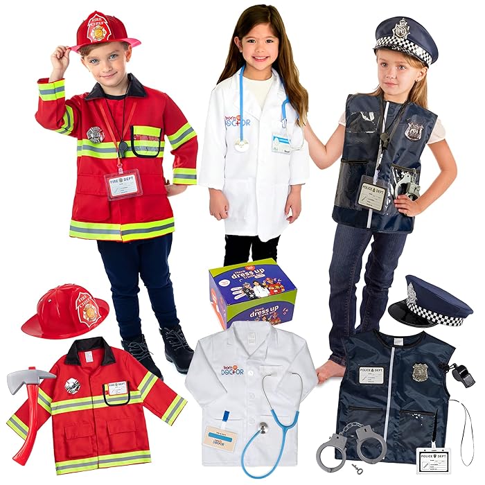 Buy Born Toys Dress up Honorary First Responder 3 in 1 Deluxe Premium ...