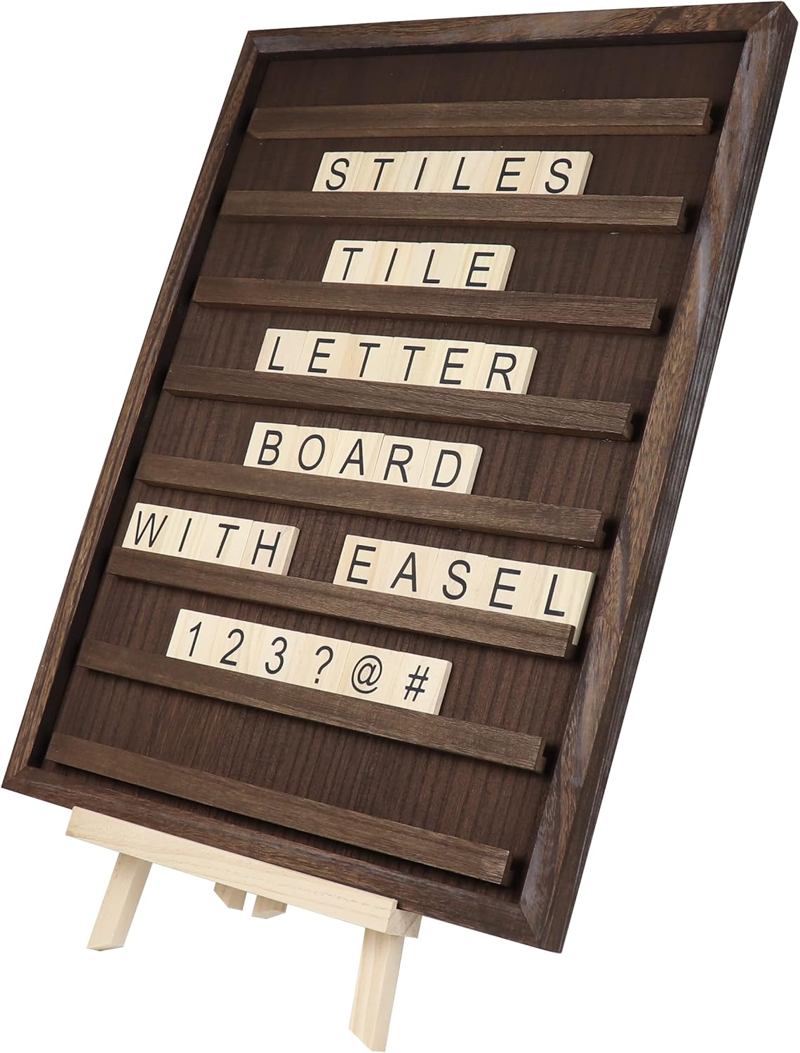 Amazon.com: Stiles Wood Tile Letter Board Set and Tabletop Easel Bundle ...