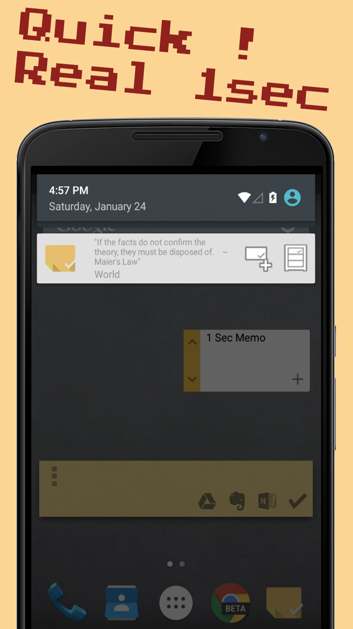 1Sec Note: Floating Cloud Note - App on Amazon Appstore