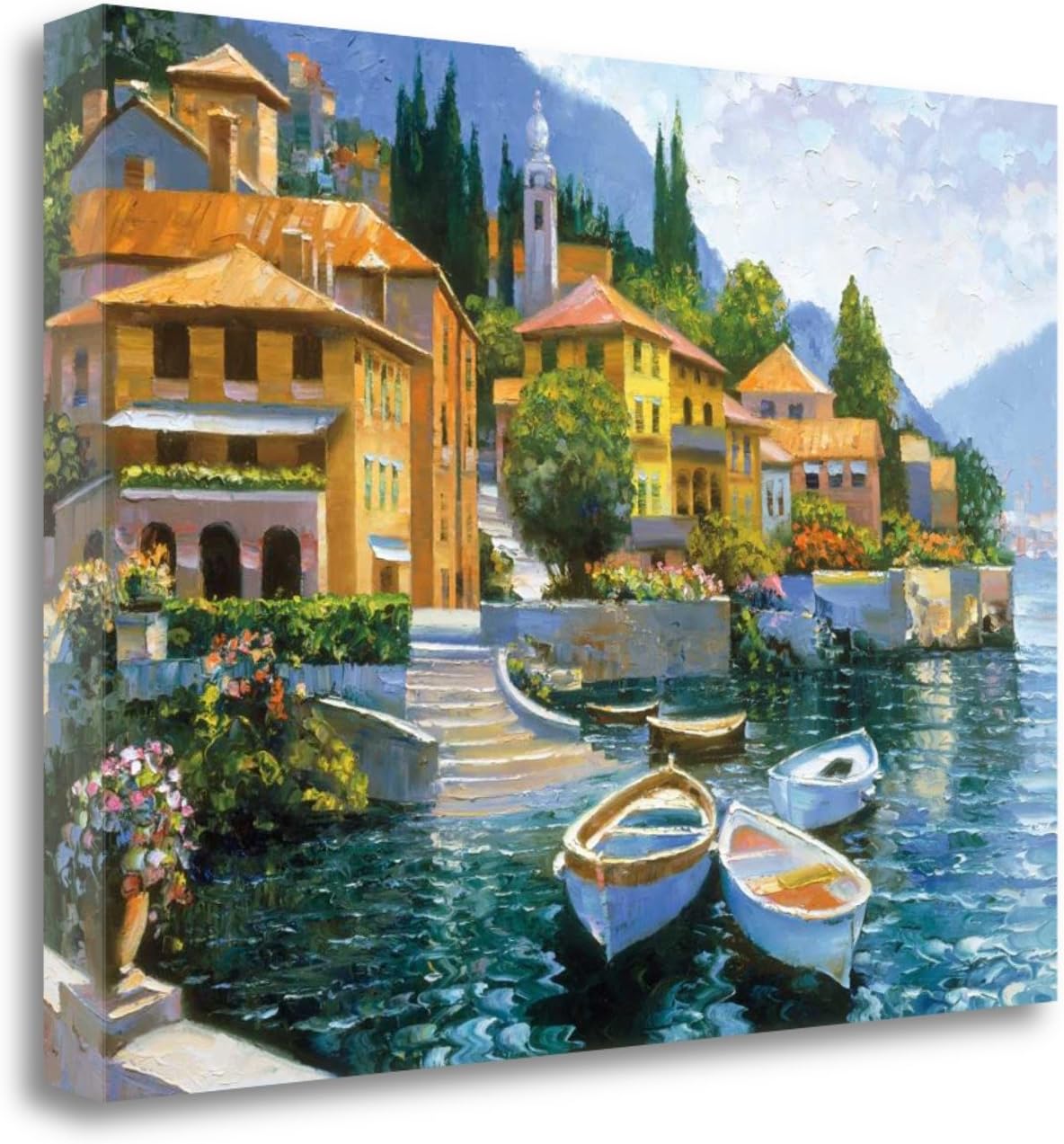 Amazon.com: "Lake Como Landing" By Howard Behrens, Fine Art Giclee ...