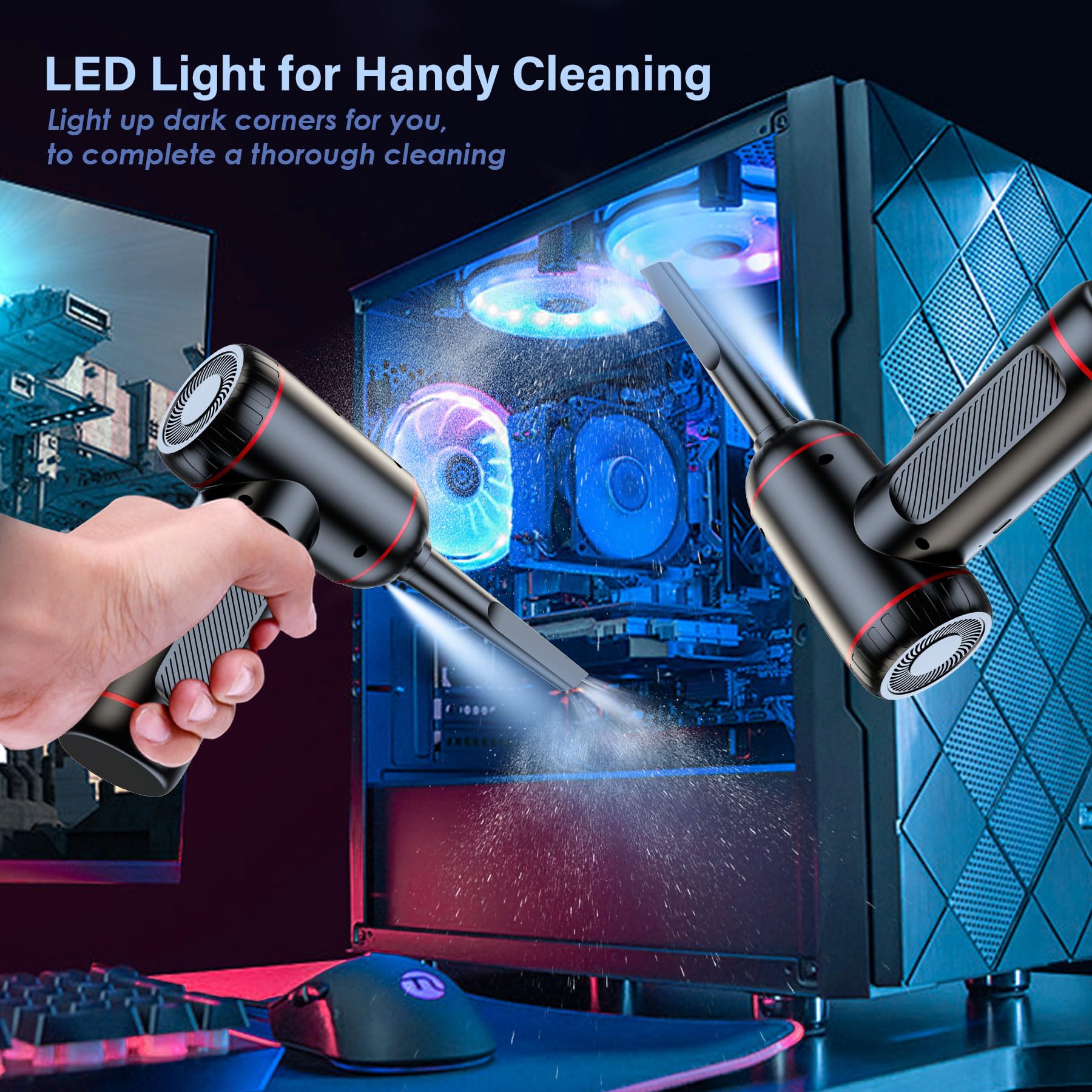 Compressed Air Duster, Electric Dust Blower for Electronics Computers ...