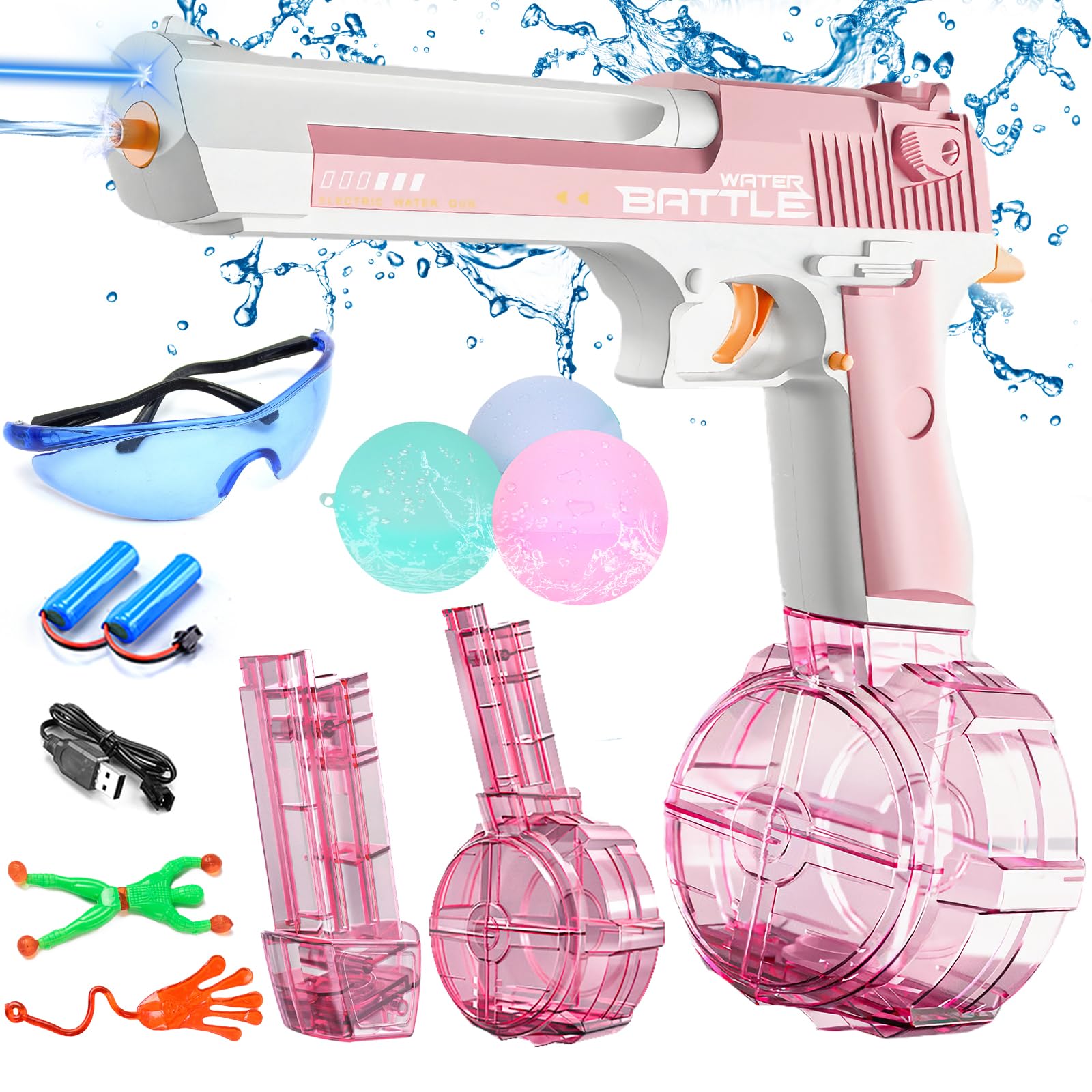 Amazon.com: Electric Water Gun with Lighting Effects, Automatic ...