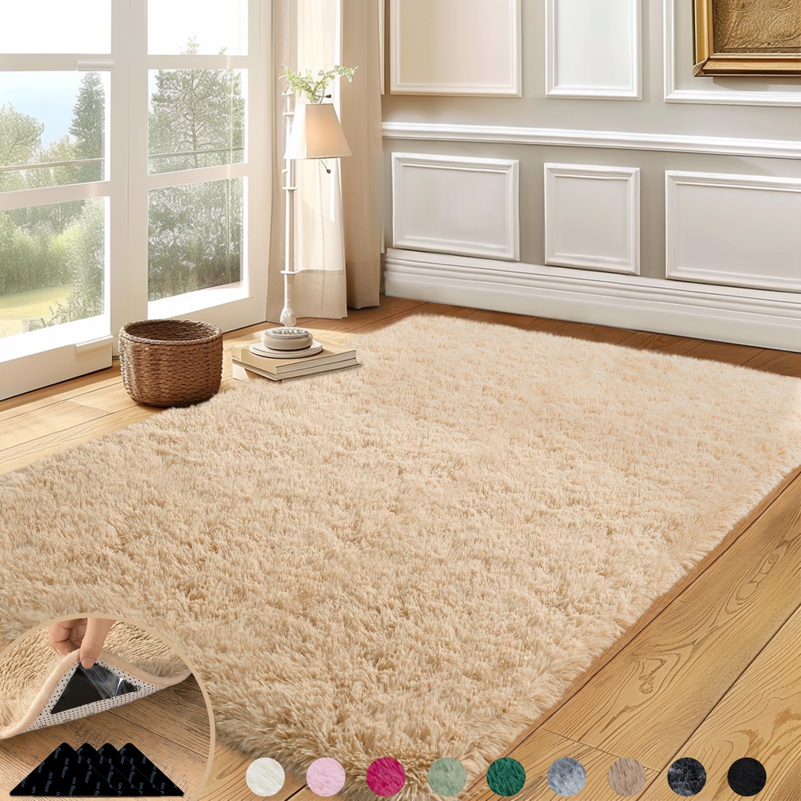Amazon.com: Mugorn 5x7 Rugs for Living Room, Large Fluffy Area Rugs for ...
