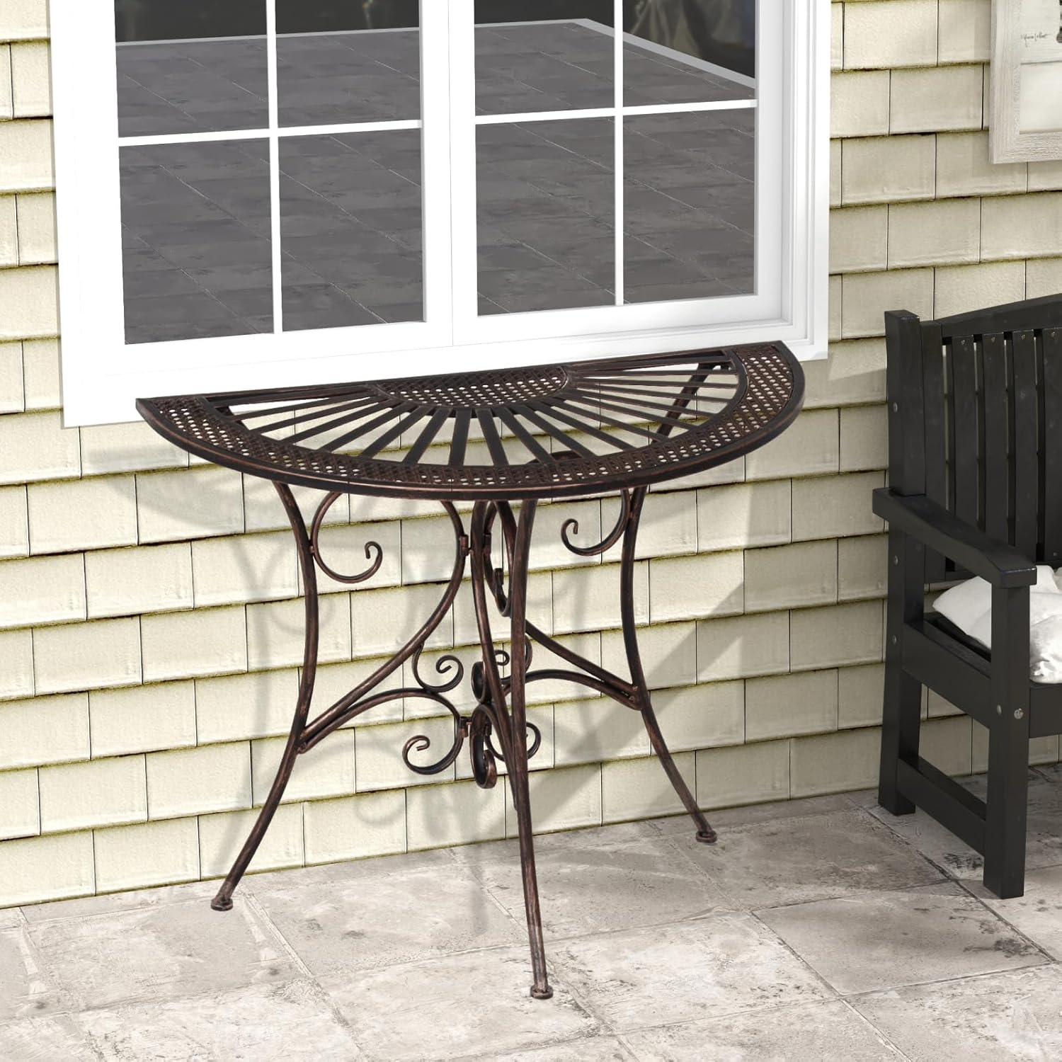 Amazon.com: Kinsuite Patio Outdoor Side Table - Indoor & Outdoor Small ...