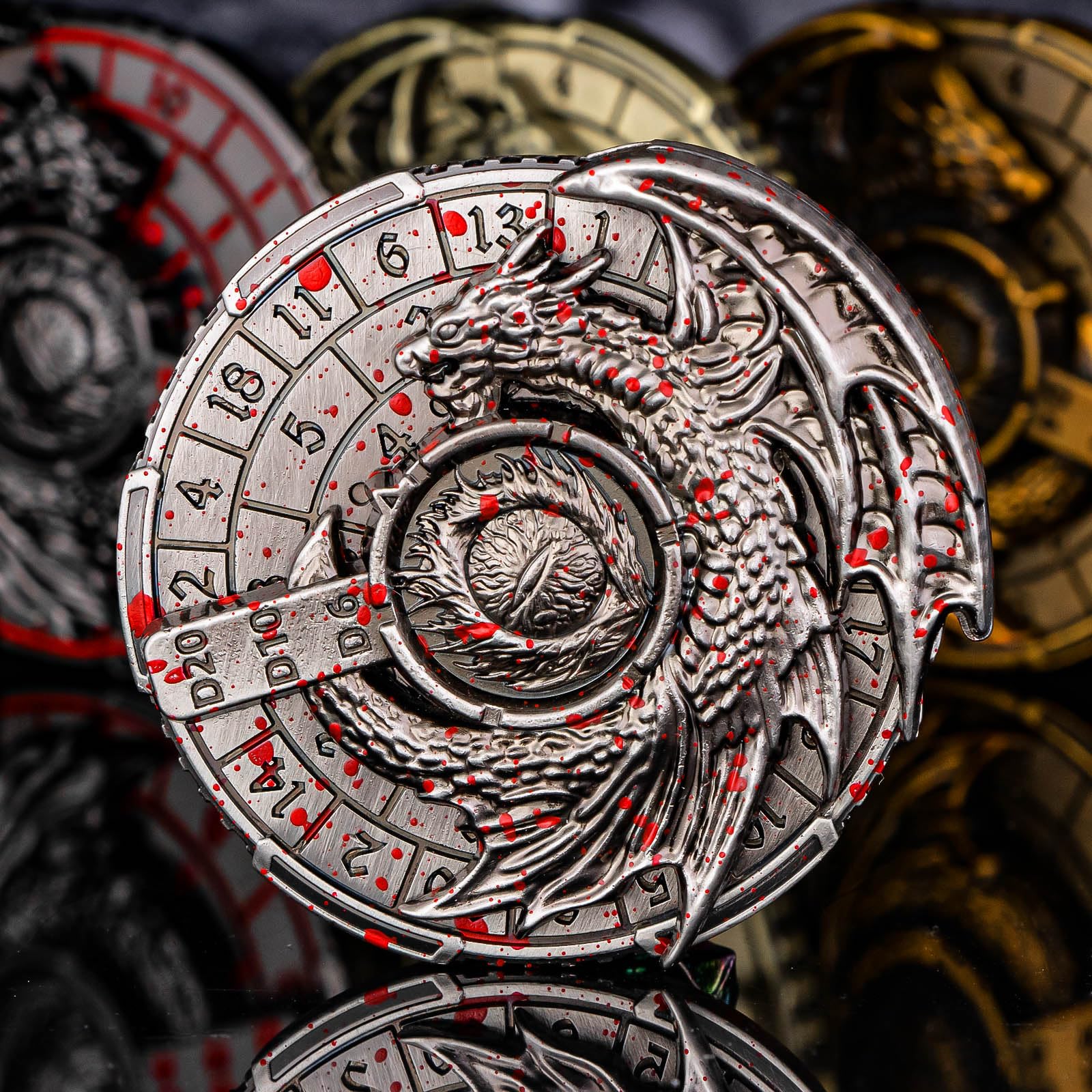 Amazon.com: KERWELLSI 7 in 1 Fidget Spinner for DND Dice Set, Metal ...