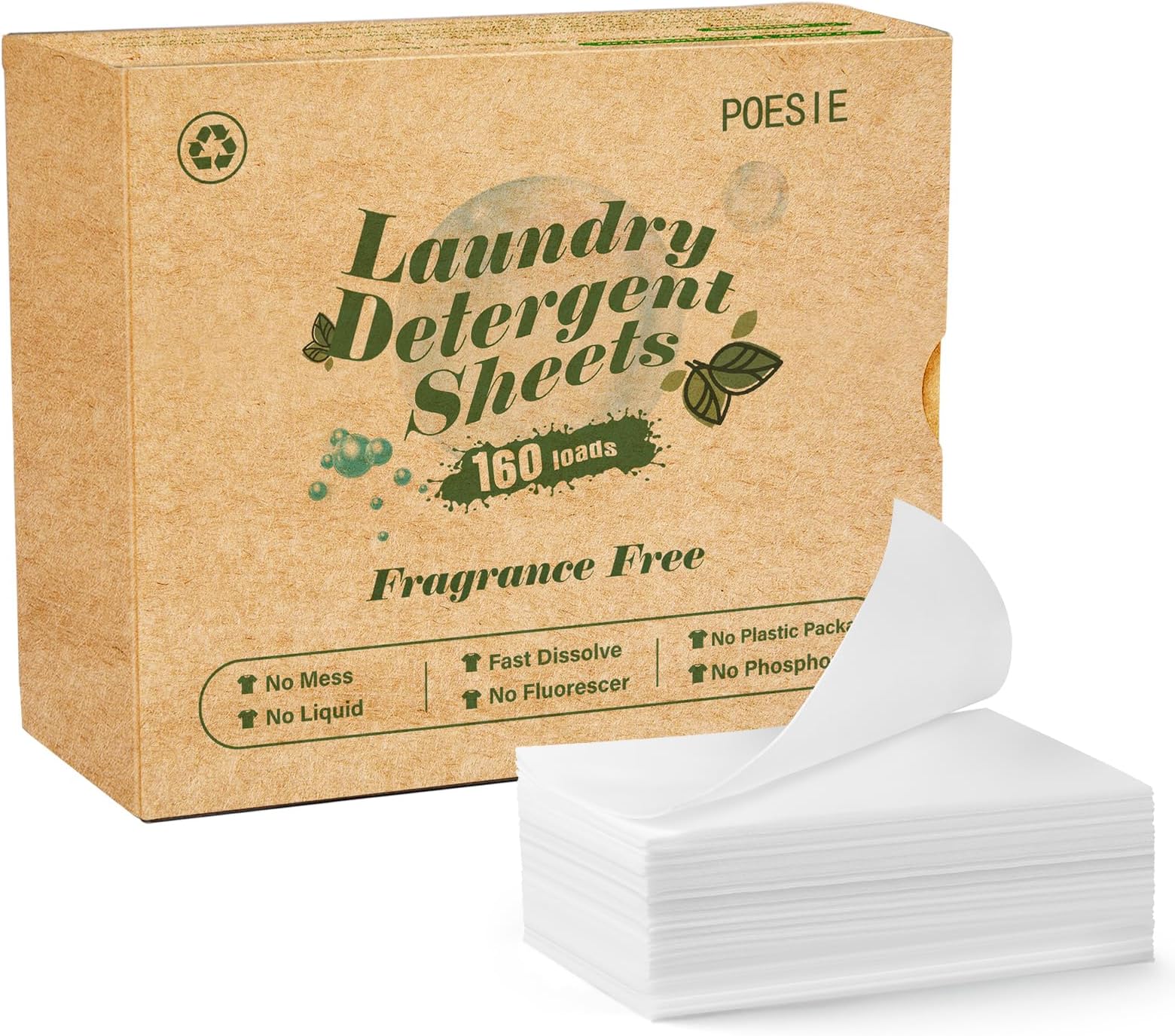 Amazon.com: Laundry Detergent Sheets, 120 Loads Washer Soap Strips, Plant Based Liquidless ...