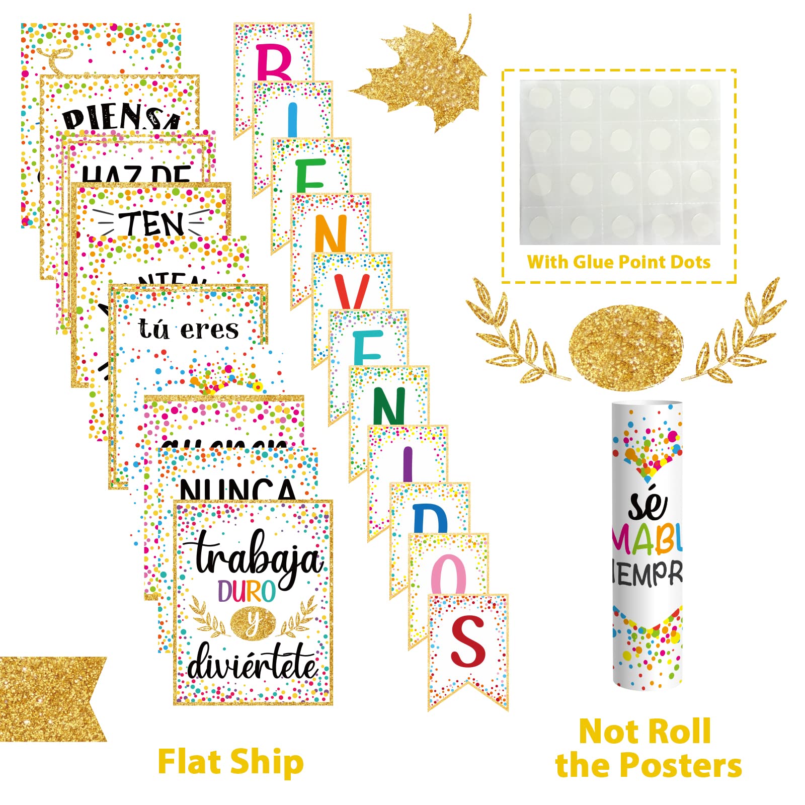 Snapklik.com : 21 Pieces Bienvenidos Inspirational Spanish Posters ...