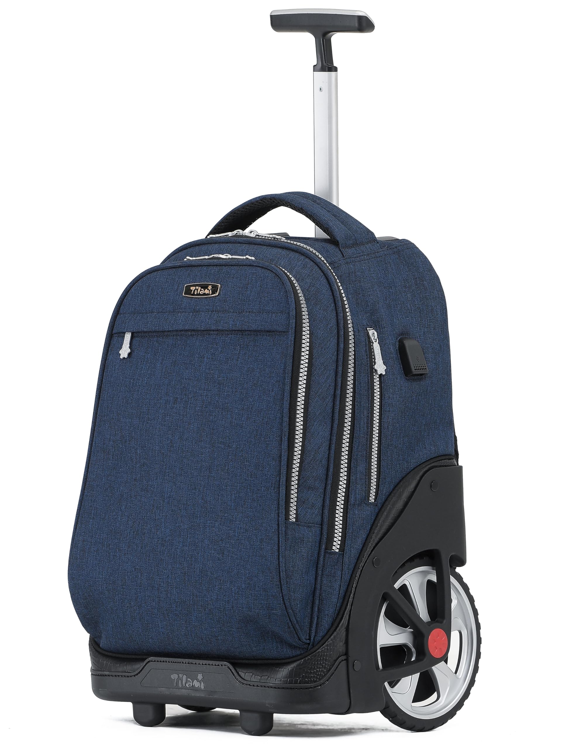 Amazon.com | NEW TILAMI Rolling Backpack 19 inch Teens Rolling Backpack ...