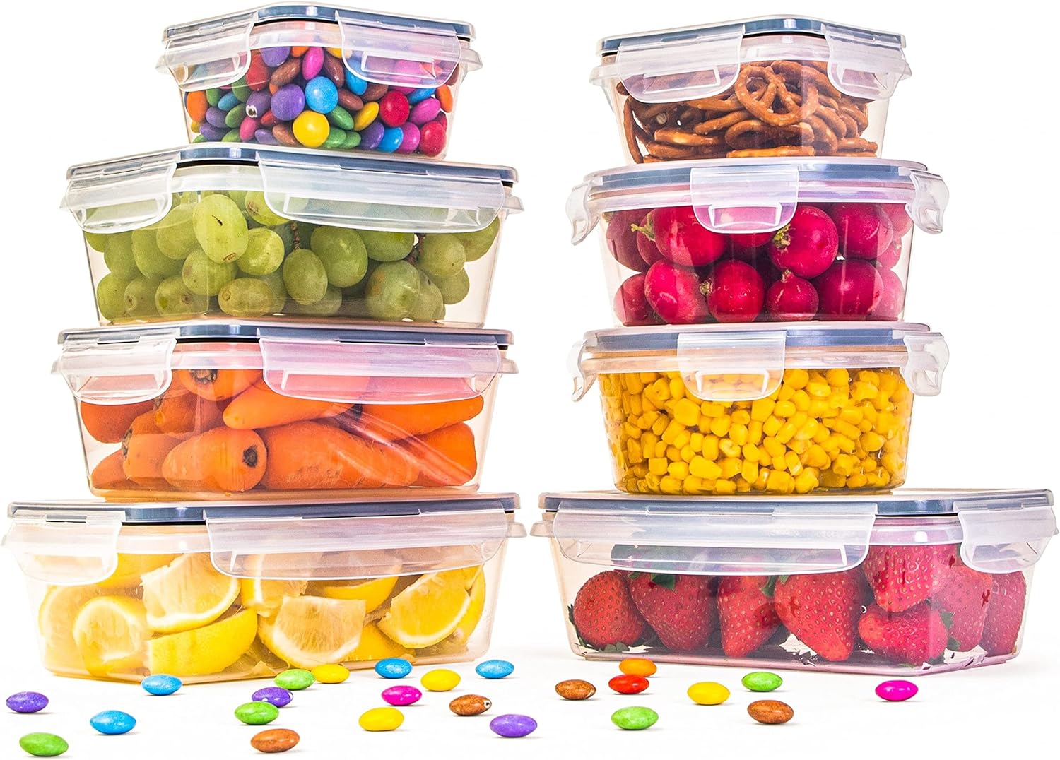 nuovva Airtight Food Storage Containers Set – Plastic Food Containers ...