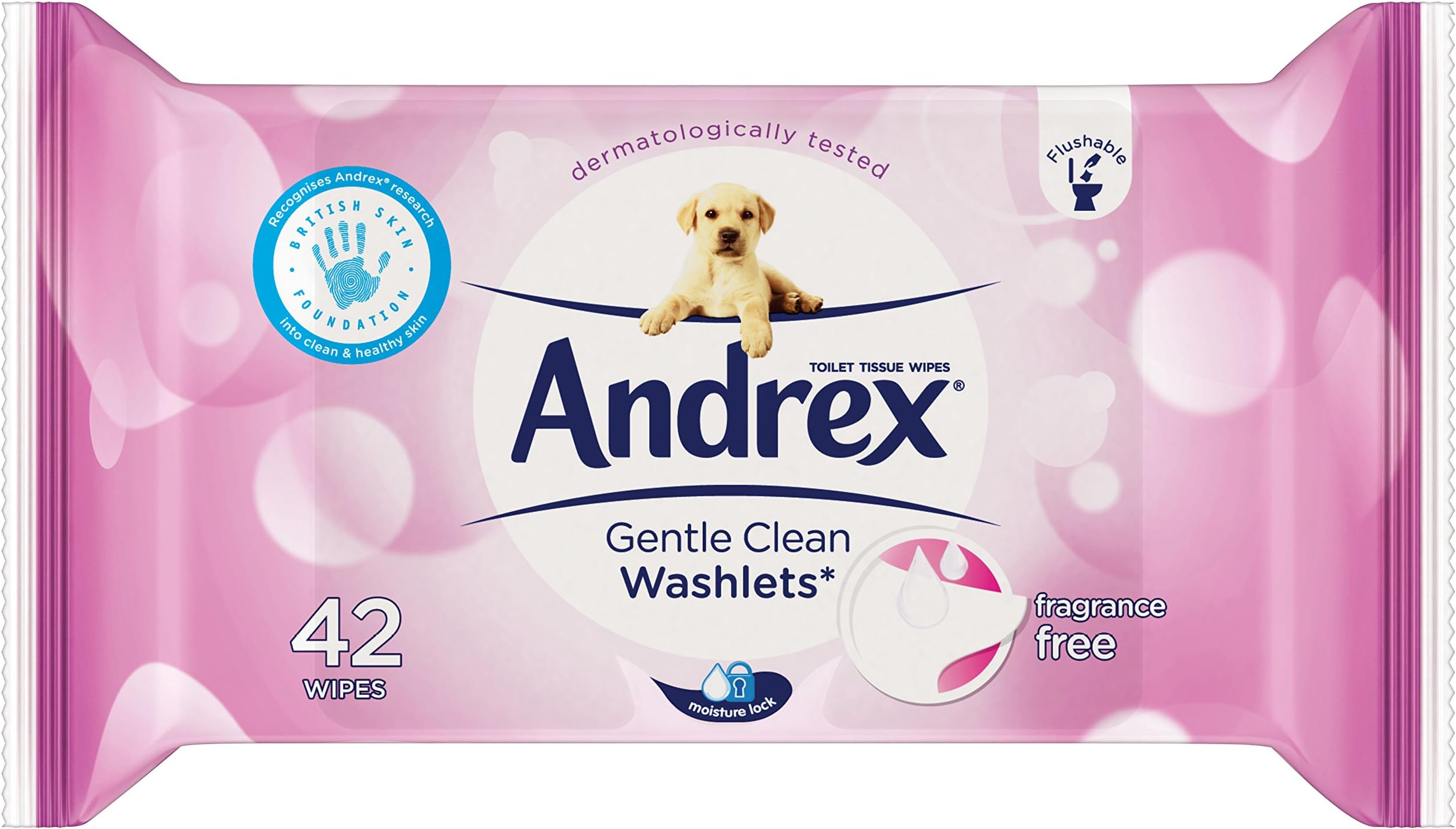 Andrex Washlets Flushable Toilet Tissue Wipes, Gentle Clean - Pack of ...