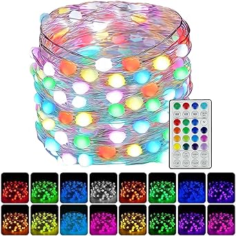 Color Changing Fairy String Lights with Remote & Timer, 33FT 100 LED ...