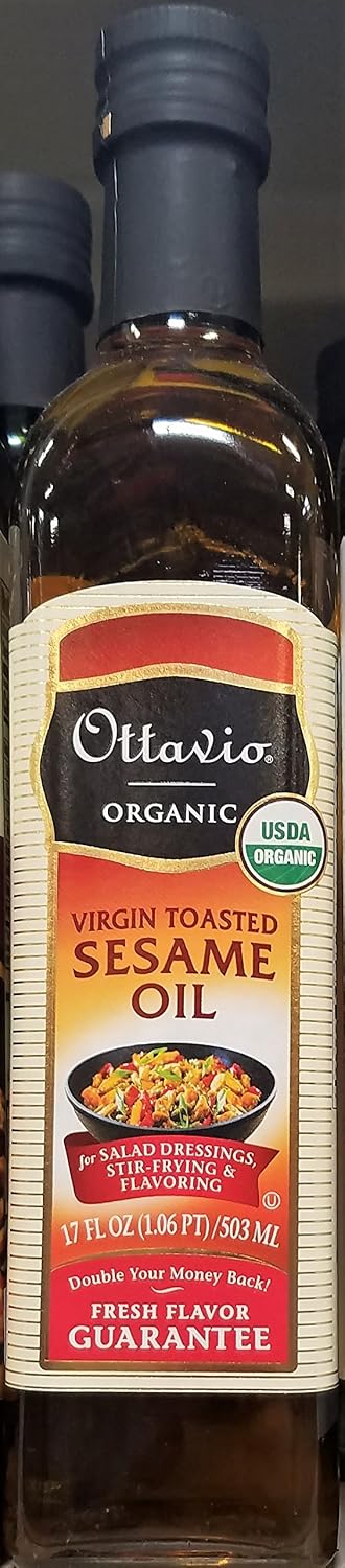 Amazon.com : Ottavio Organic Virgin Toasted Sesame Oil 17 oz (Pack of 3 ...