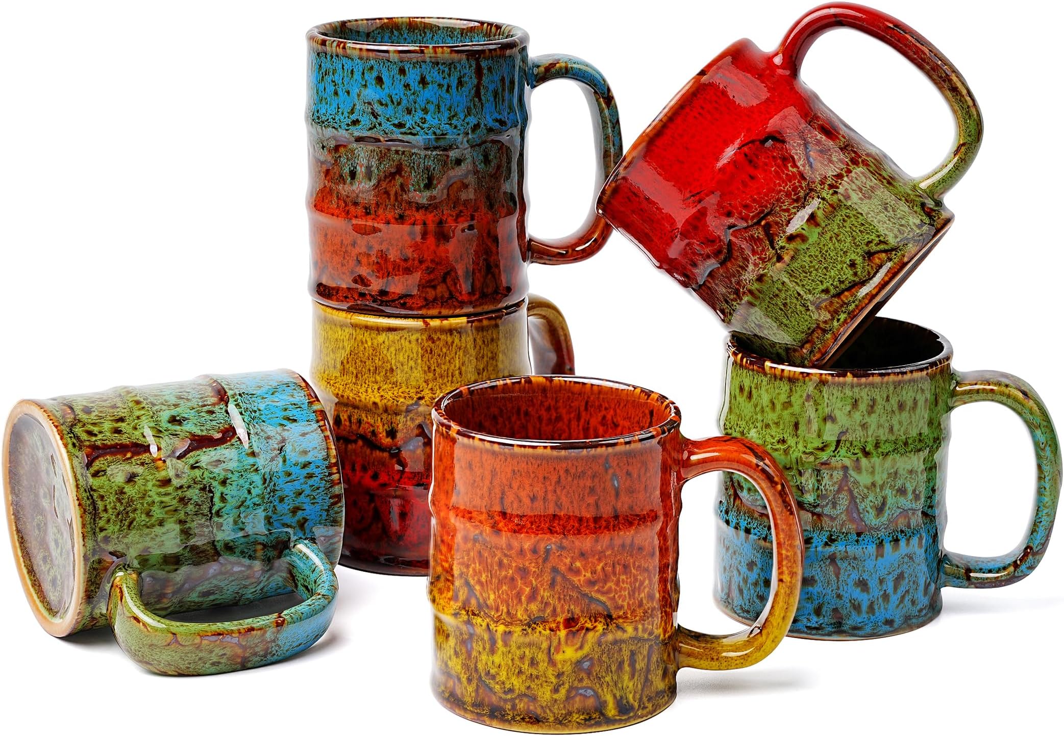 Amazon.com | Morandi Color Ceramic Mini Espresso Cups Set of 4 – Double ...