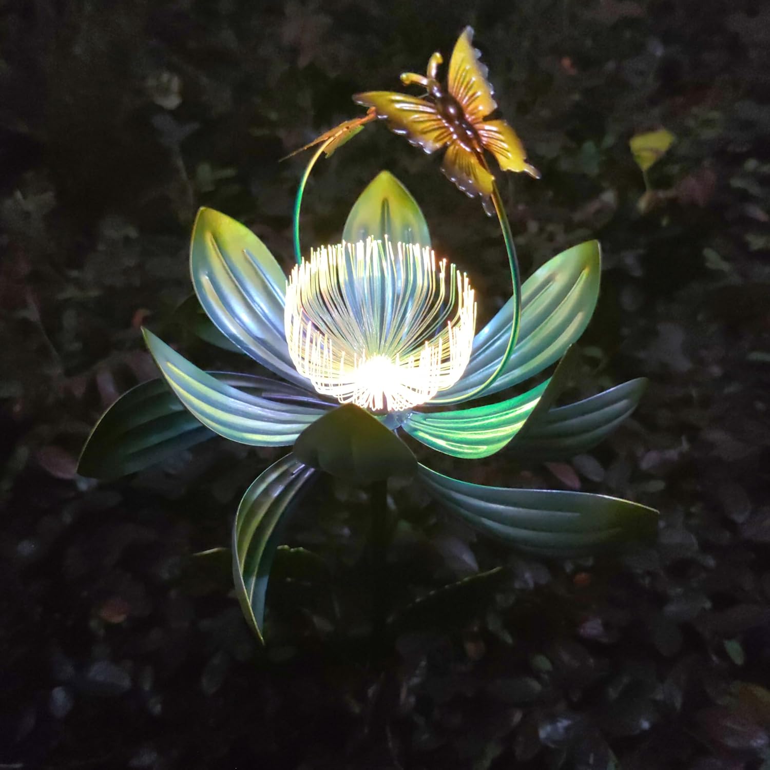 Amazon.com : Solar Flower Lights Outdoor, Solar Wind Spinner with Solar ...