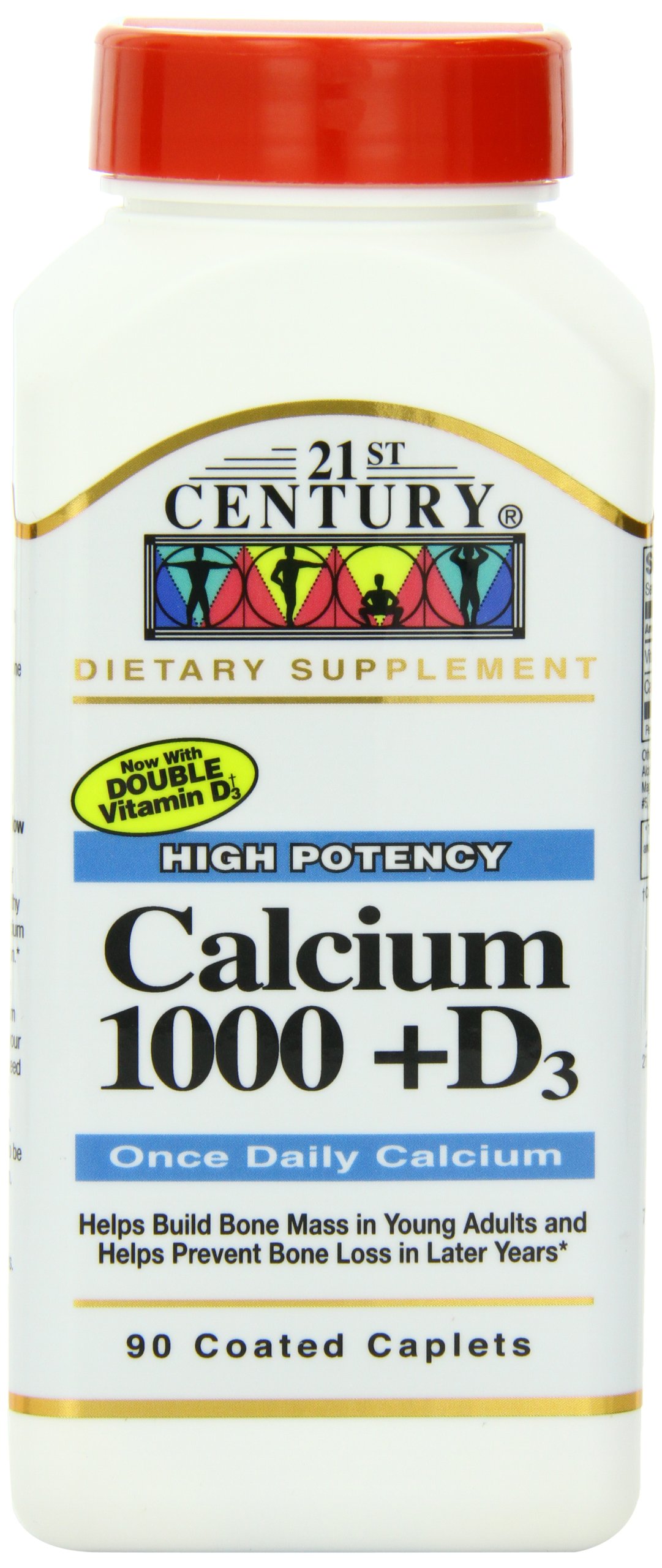 21st Century Calcium 1000mg Plus Vitamin D 90 Tablets Pack | Desertcart ...