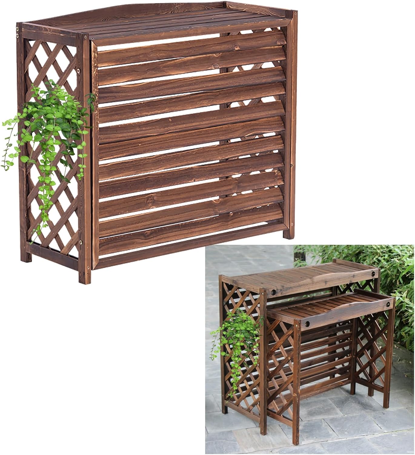 Amazon.com: Ac fence for outside unit, Air Conditioner Privacy Fence ...