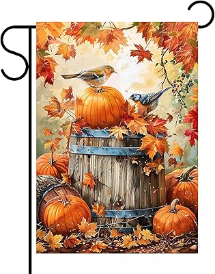 Amazon.com : Louise Maelys Fall Garden Flag 12x18 Inch Double Sided ...