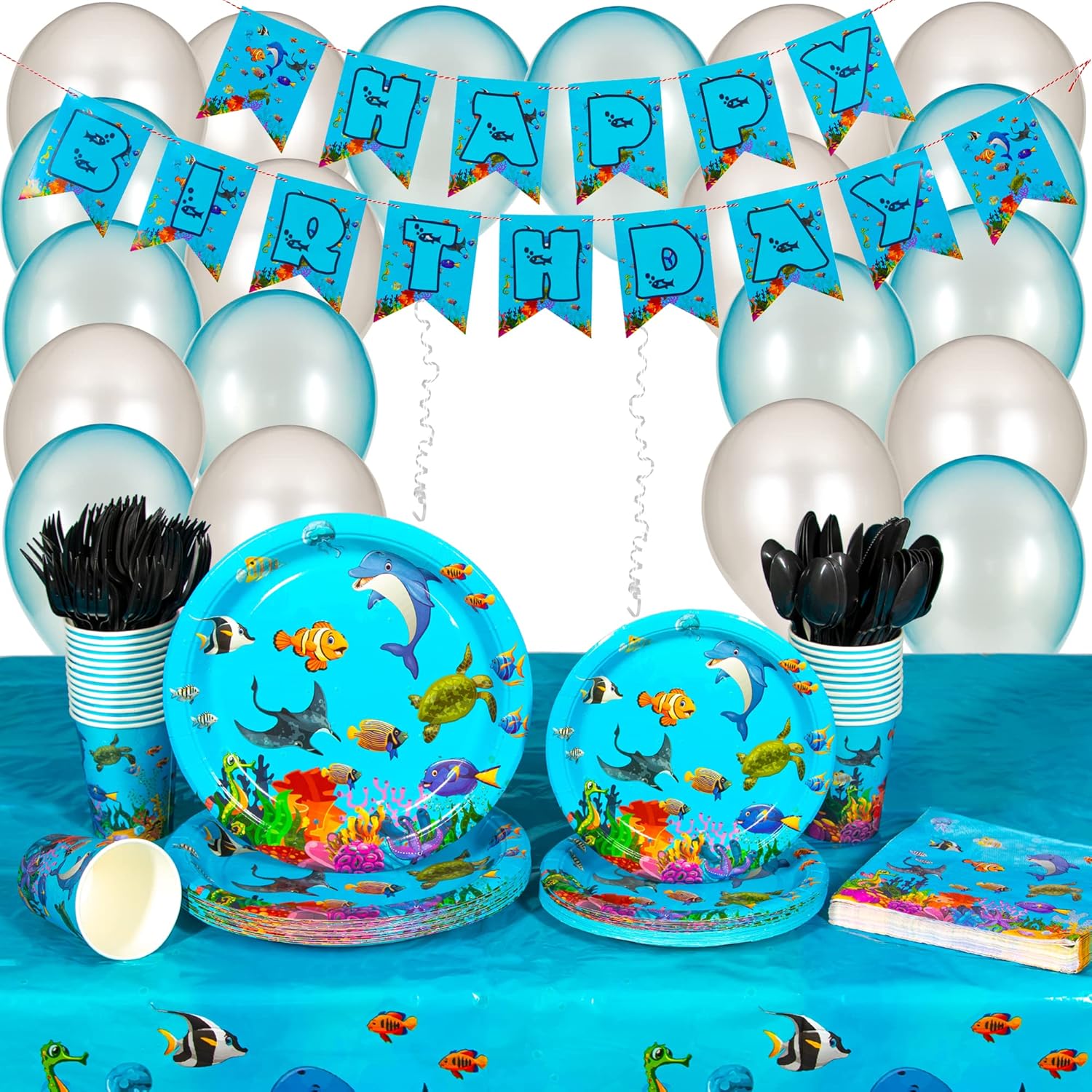 Amazon.com: 197 Piece Under the Sea Party decorations Set Including ...