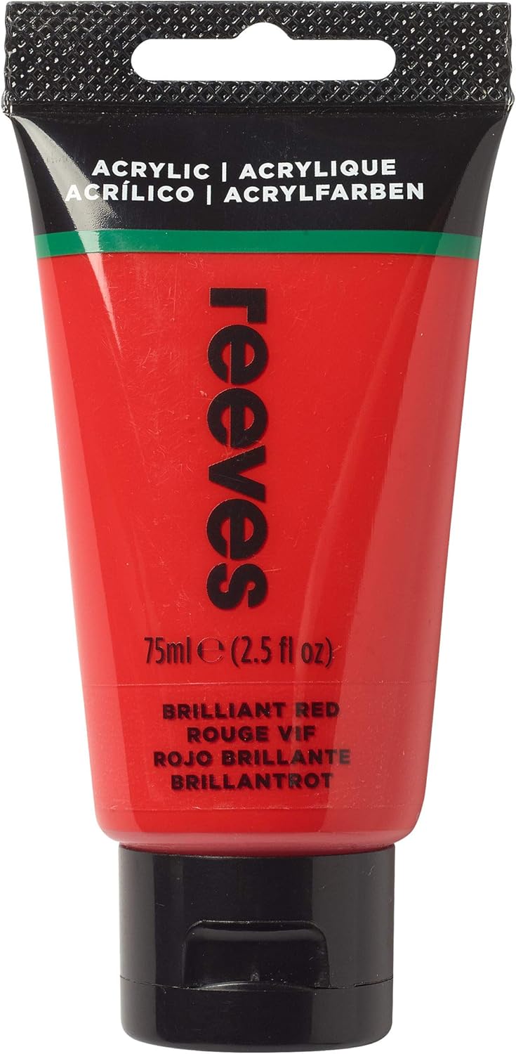 Reeves Acrylic Paint - Highly Pigmented Colours - Water-Based Colour ...