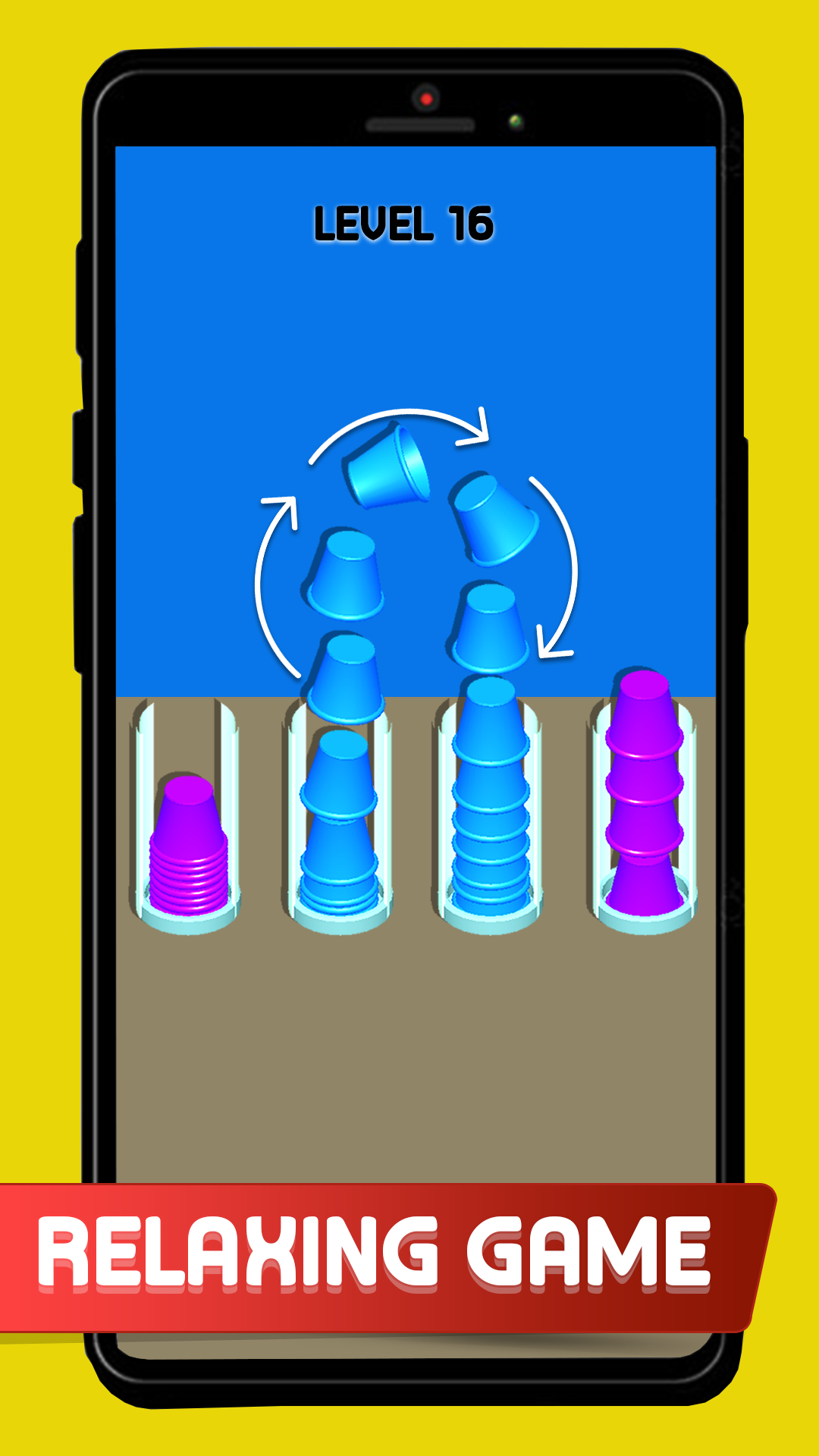 Cup Color Sort Master Match Puzzle 3D: Match Colored Cups Stack Sorting ...