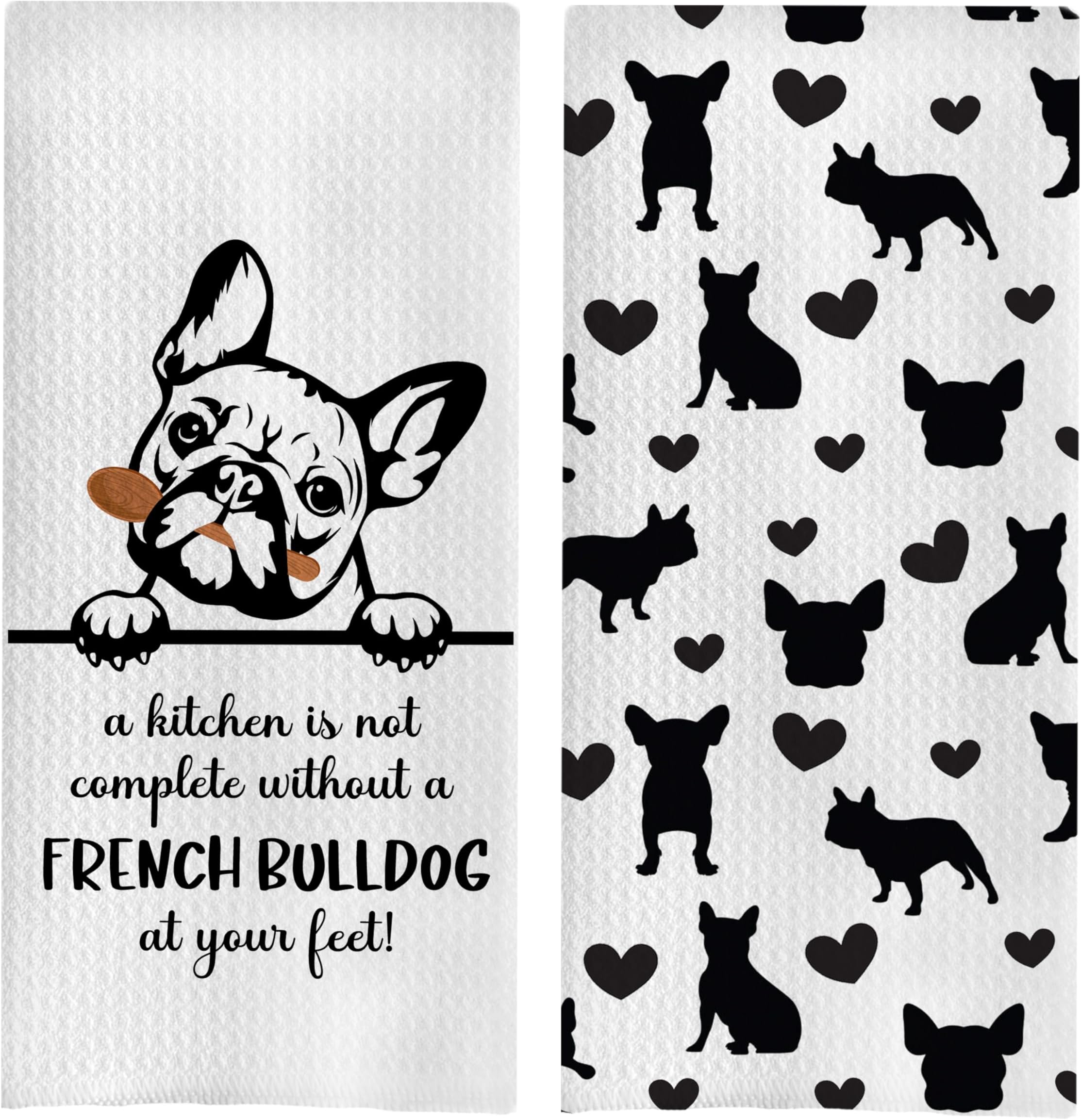 Amazon.com: GCFET French Bulldog Dish Towels Set - French Bulldog Gifts ...