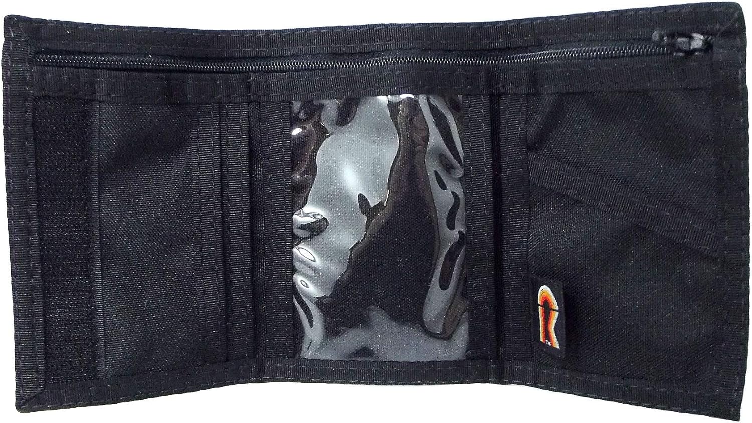 Amazon.com: RFID Nylon Trifold Hook and Loop Wallet. w/Inside ID Window ...