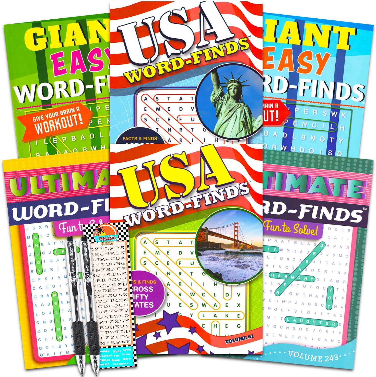 Amazon.com: Giant Print Word Search Books for Adults - Bundle with 6 ...