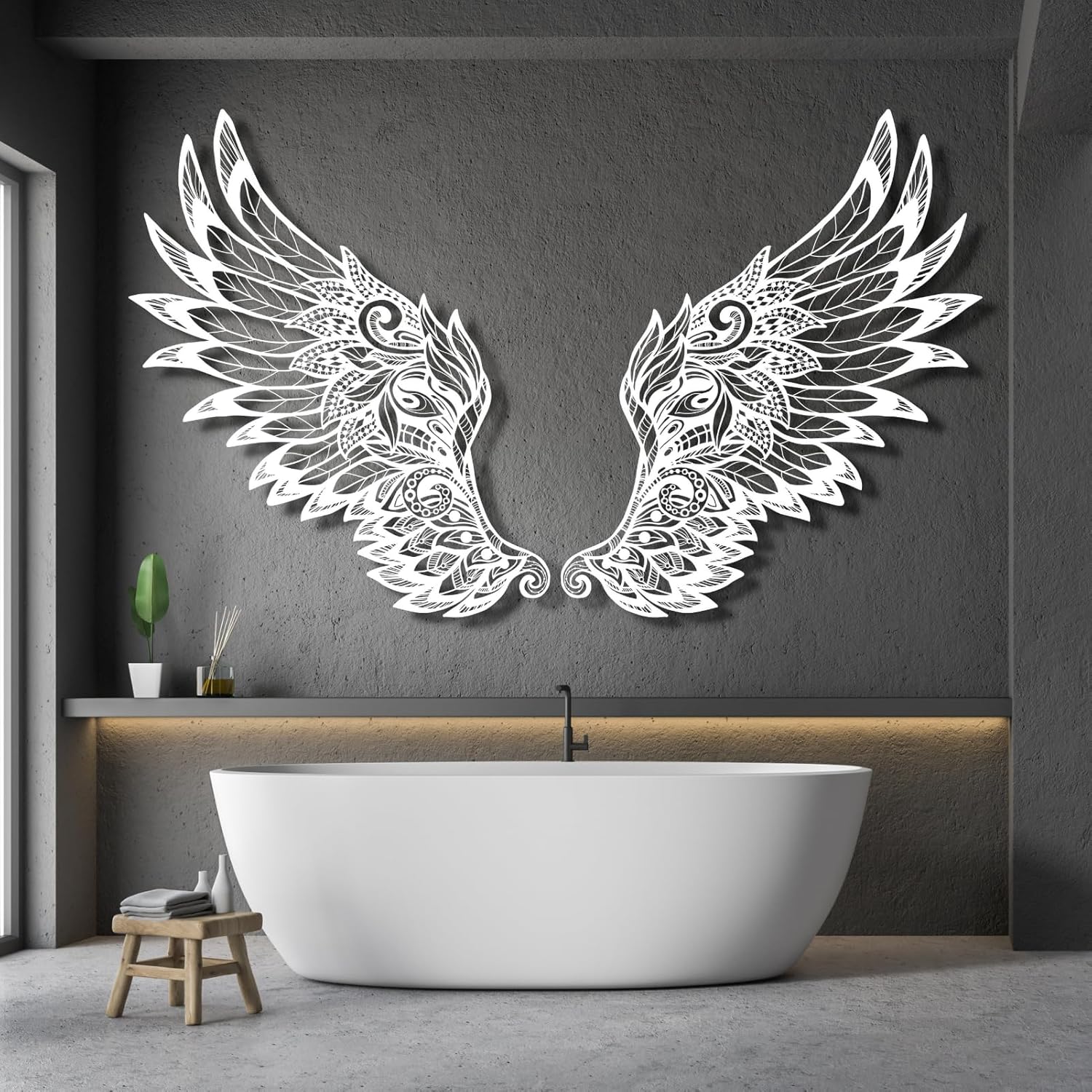 Amazon.com: Metal Angel Wings Wall Decor, Large Angel Wings Wall Decor ...