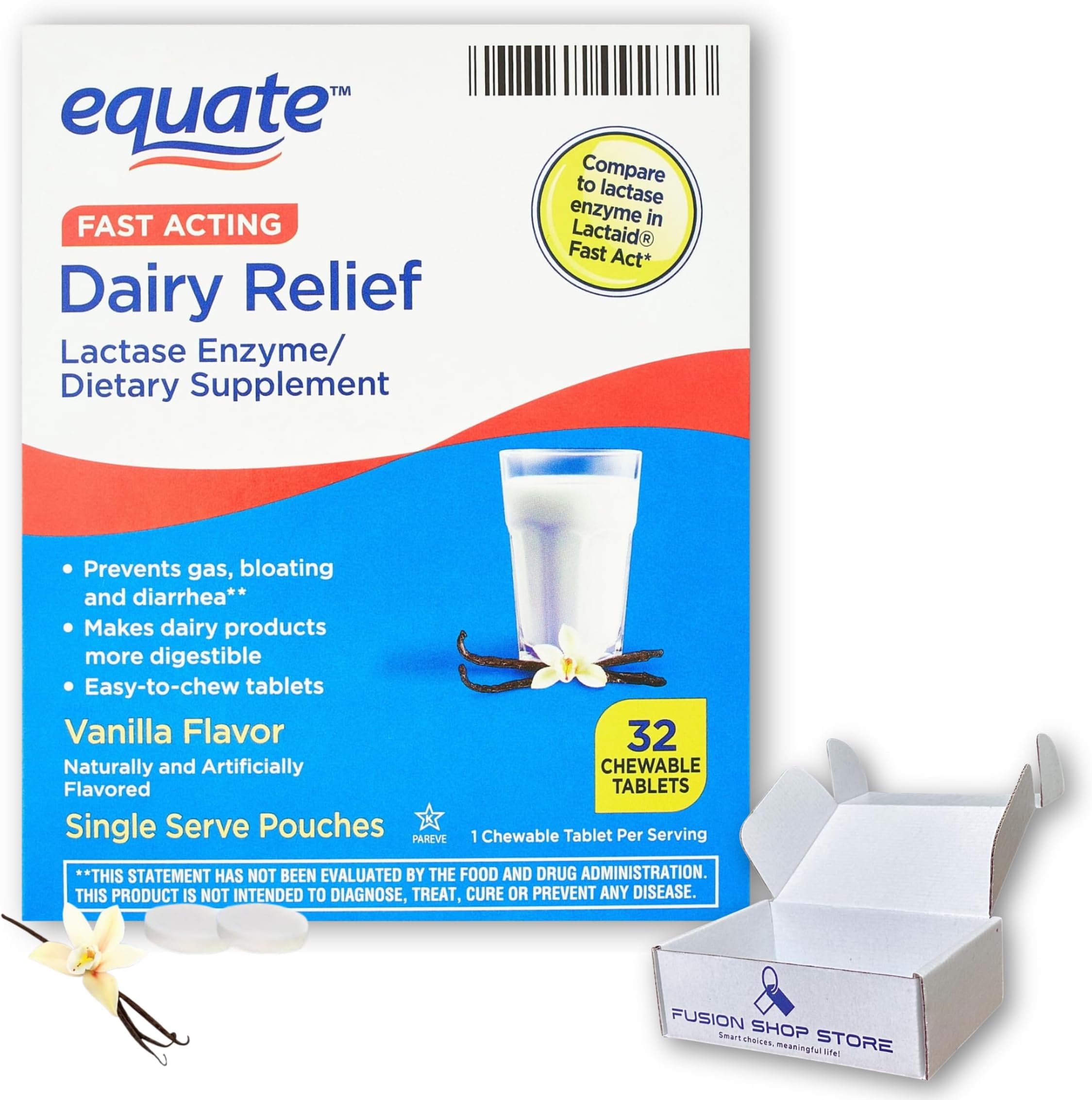 Amazon.com: Dairy Pills for Lactose Intolerance - Equate Fast Acting ...