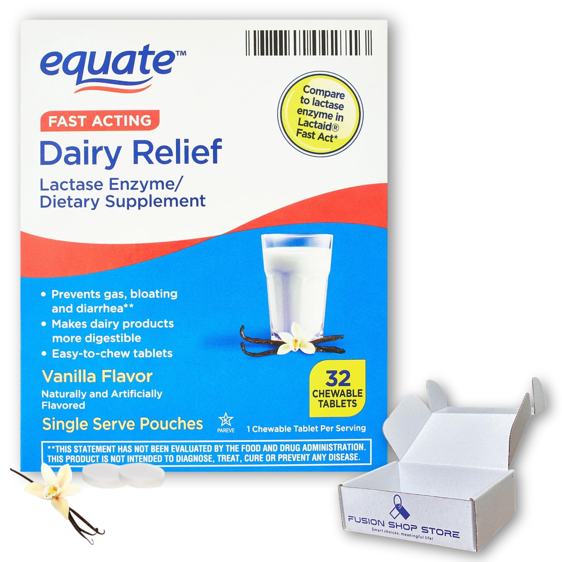 Amazon.com: Dairy Pills for Lactose Intolerance - Equate Fast Acting ...
