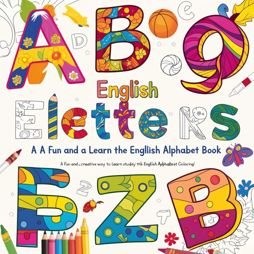 English Alphabet Coloring Book: Learning Drawing & Paint Game ...